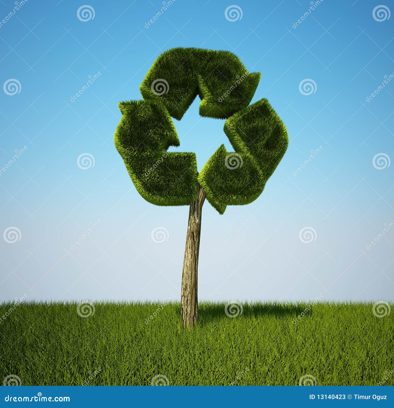 Recycle Tree Vector Illustration | CartoonDealer.com #8462302