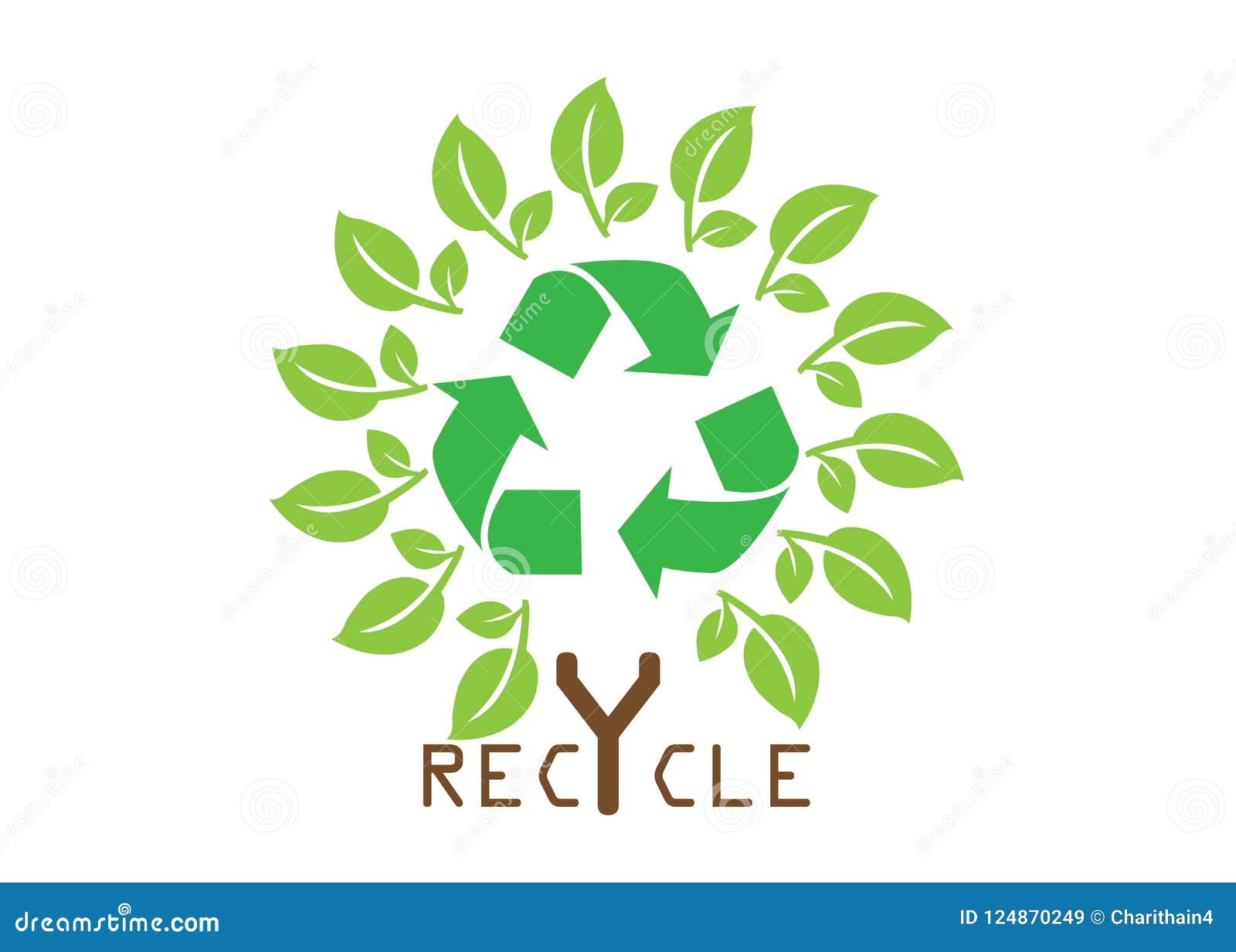 Recycle Tree stock vector. Illustration of treeshaped - 124870249