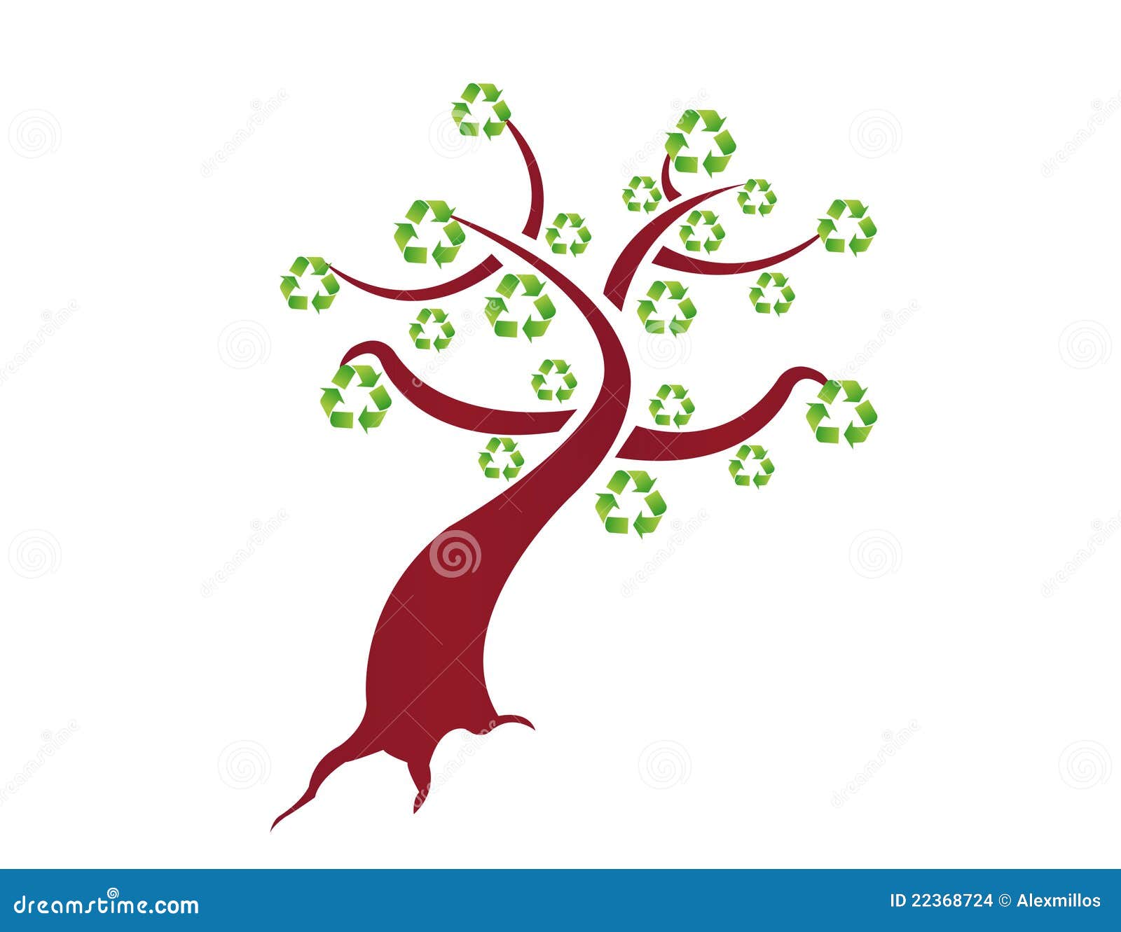 Recycle Tree Vector Illustration | CartoonDealer.com #8462302