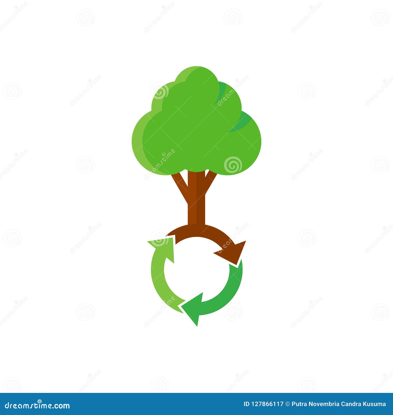 Recycle Tree Logo Icon Design Stock Vector - Illustration of business ...