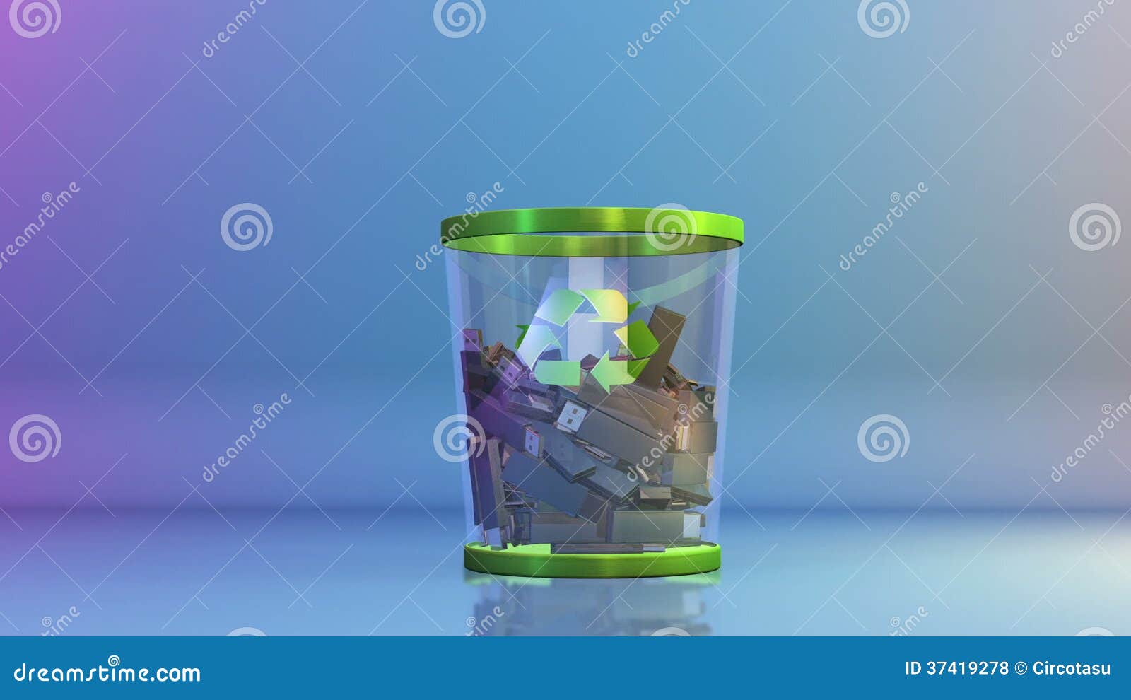 Recycle, USB Falling into a Garbage Bin, Alpha, Stock Footage Stock ...