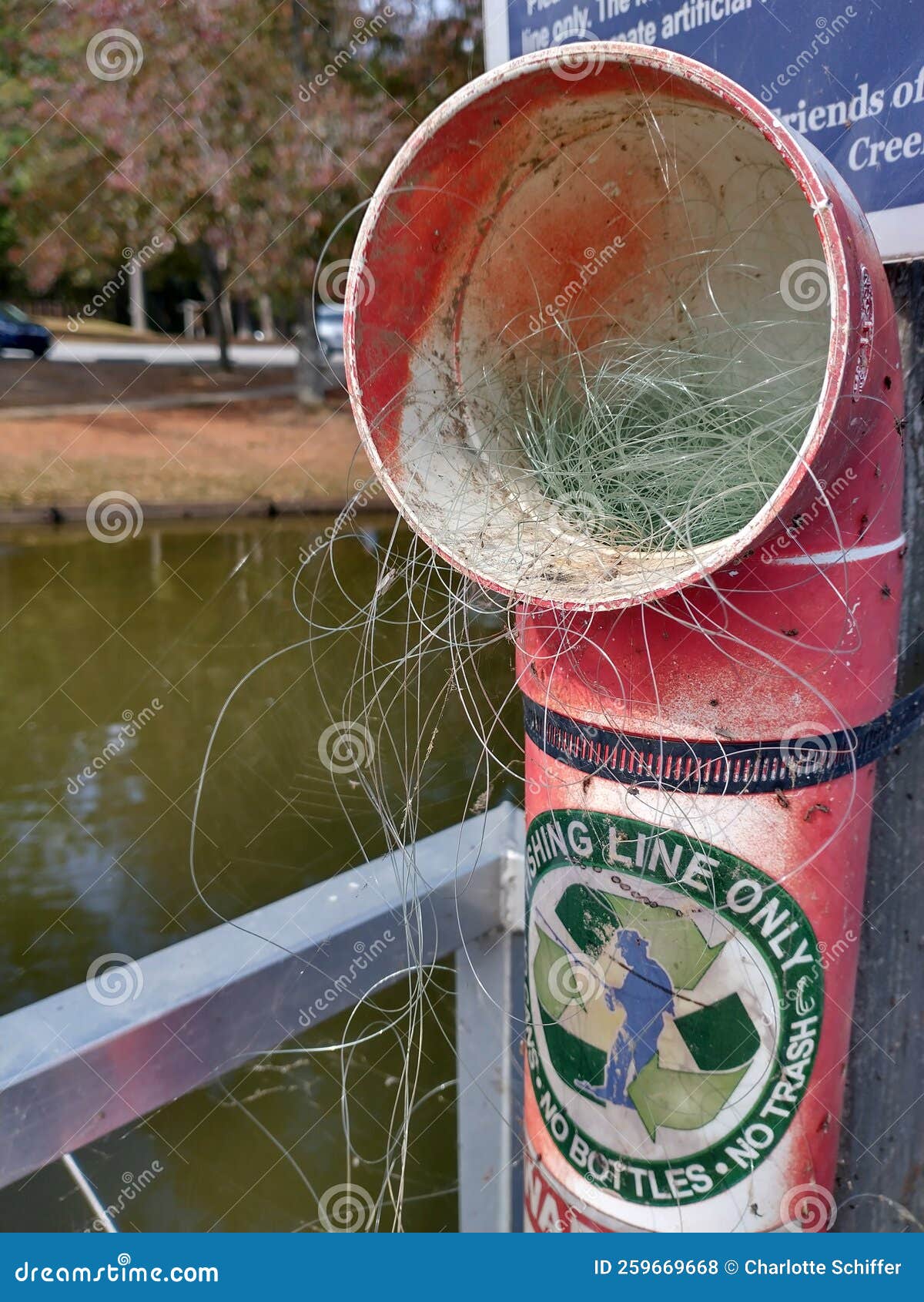 Recycle used fishing line stock photo. Image of nylon - 259669668