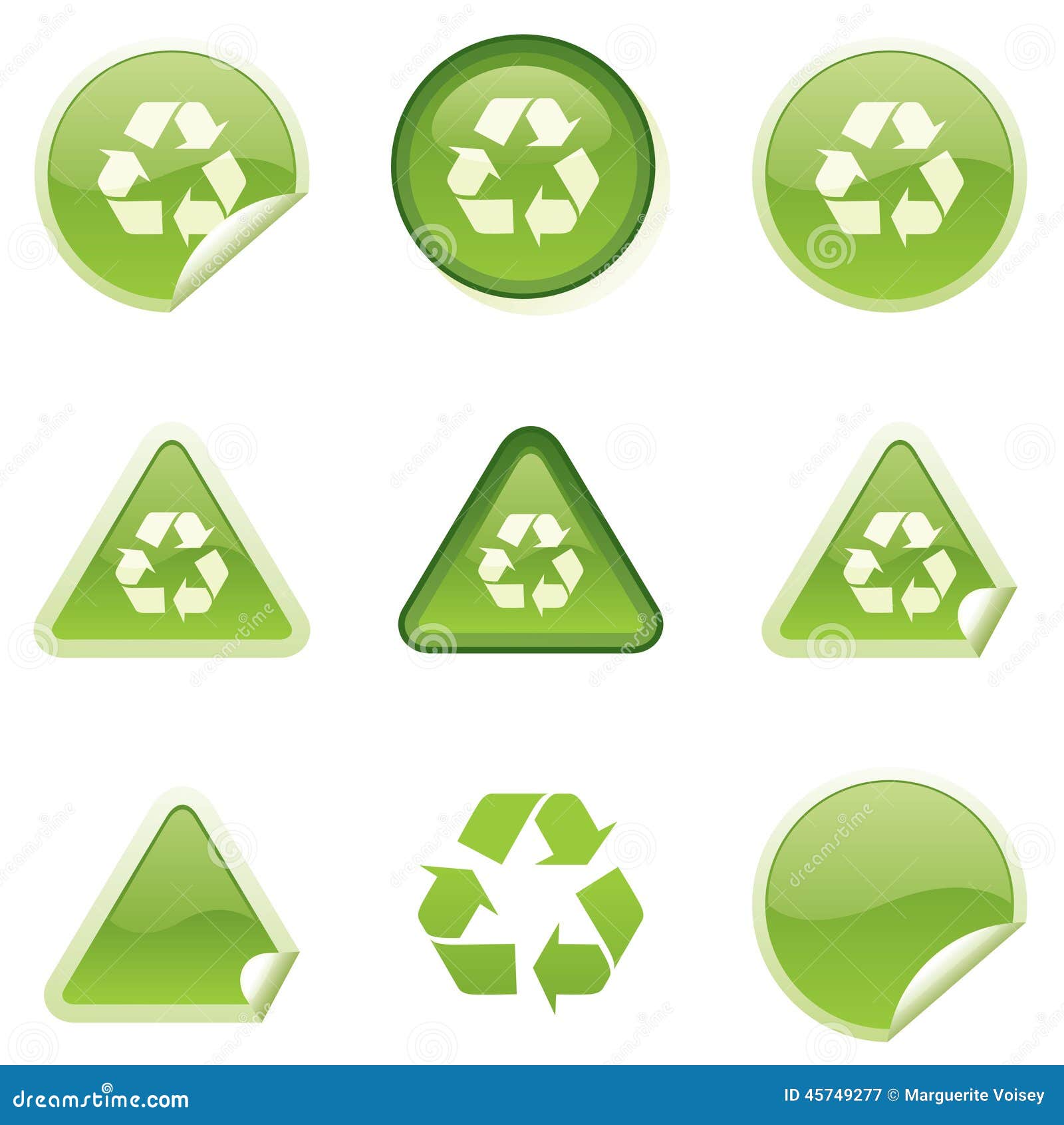 Recycle stock vector. Illustration of icon, sticker, peeled - 45749277