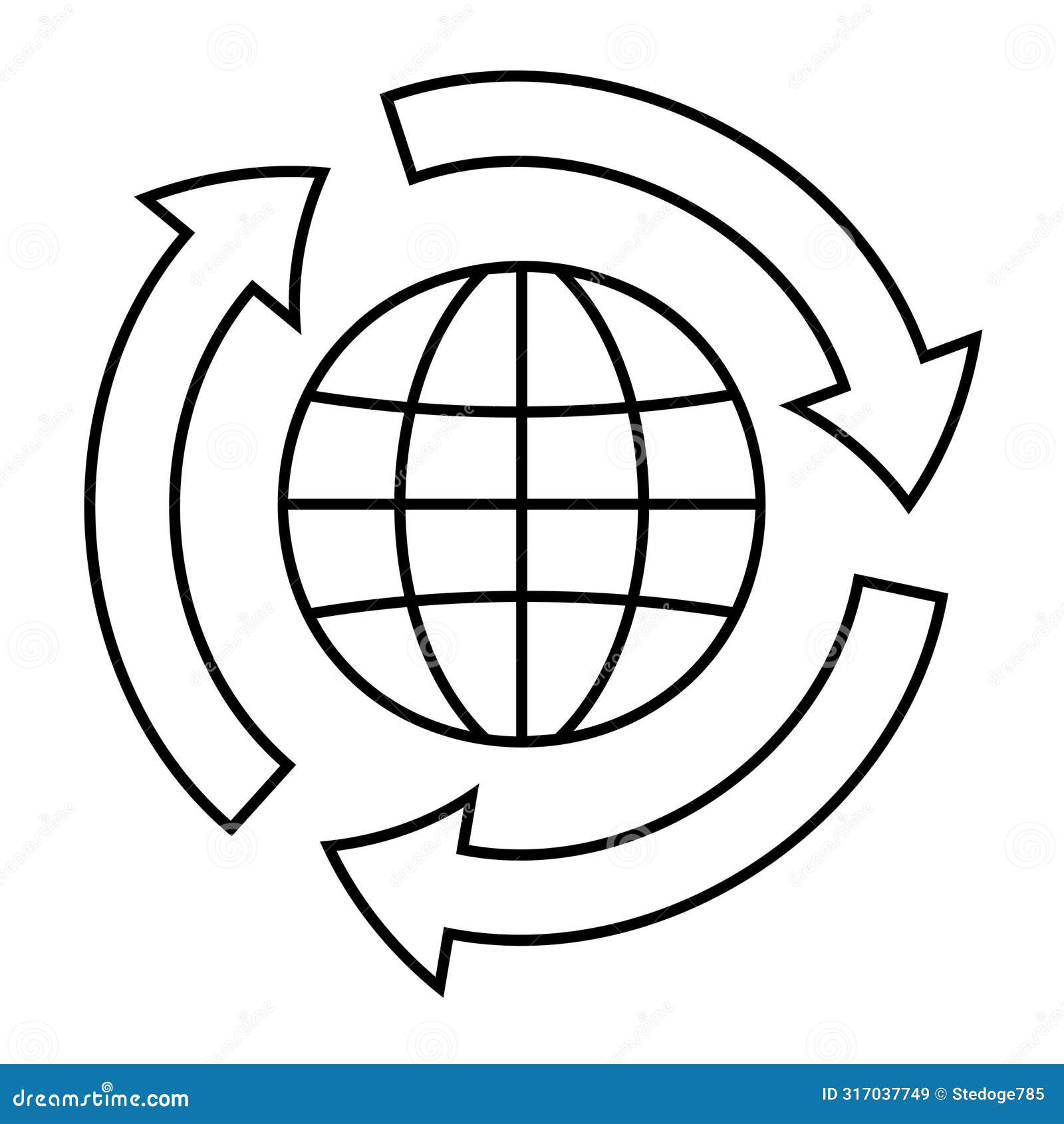 Recycle Vector Icon, Black Flat Simple for Web or App Design Stock ...