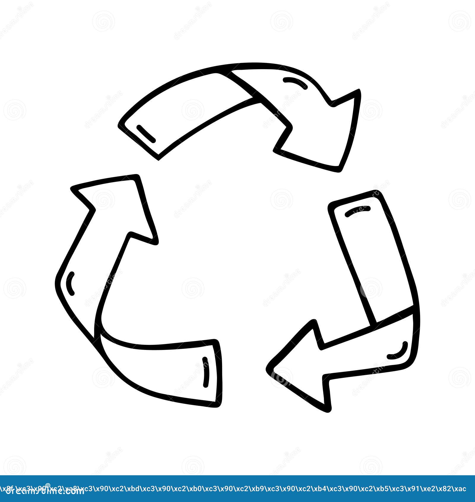 Recycle Vector Icon Eco Friendly Concept Isolated On White Stock Vector Illustration Of Black