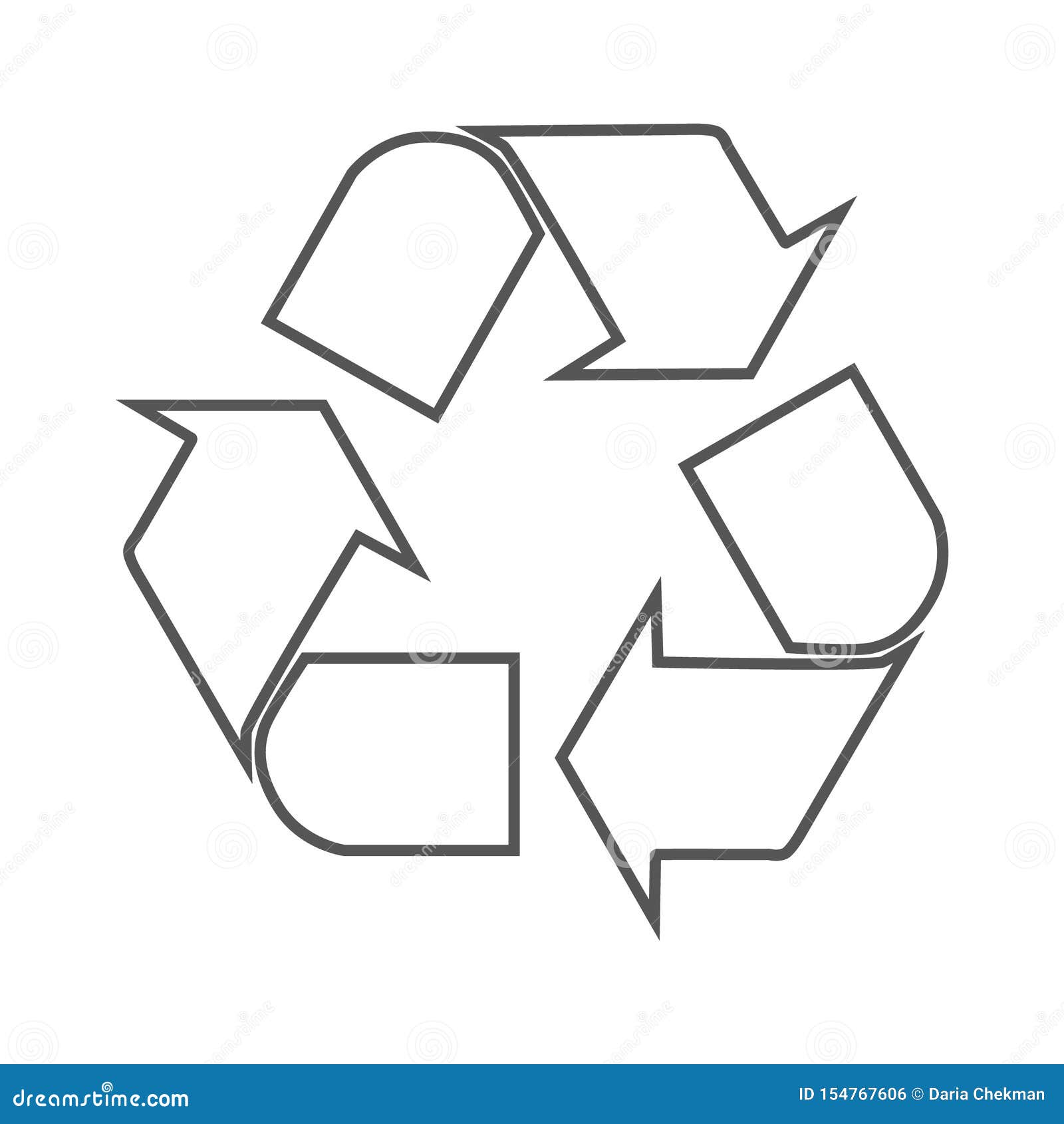 Recycle Vector Icon. Style is Flat Symbol, Gray Color, Rounded Angles ...