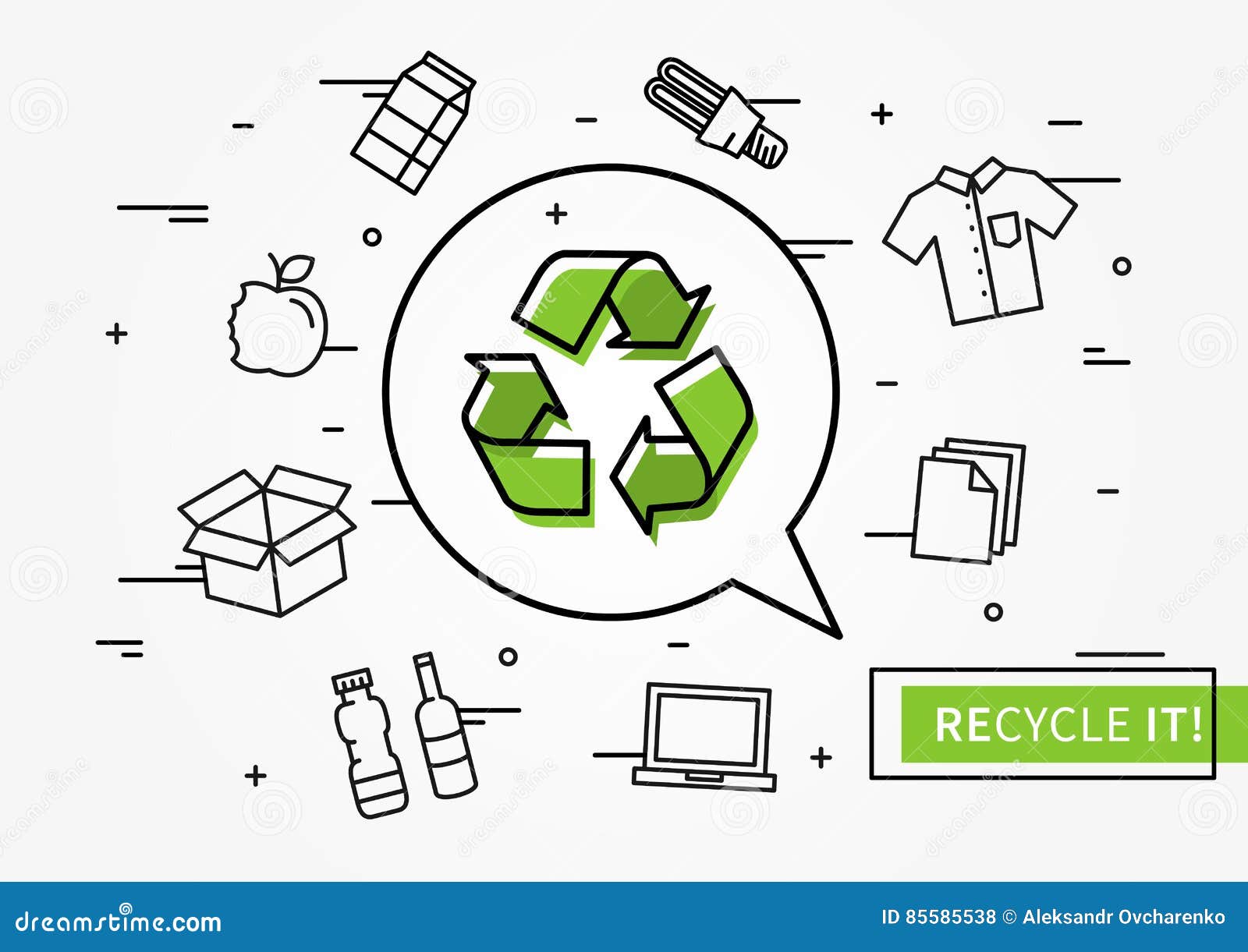 Recycle it Vector Illustration Stock Vector - Illustration of arrow ...