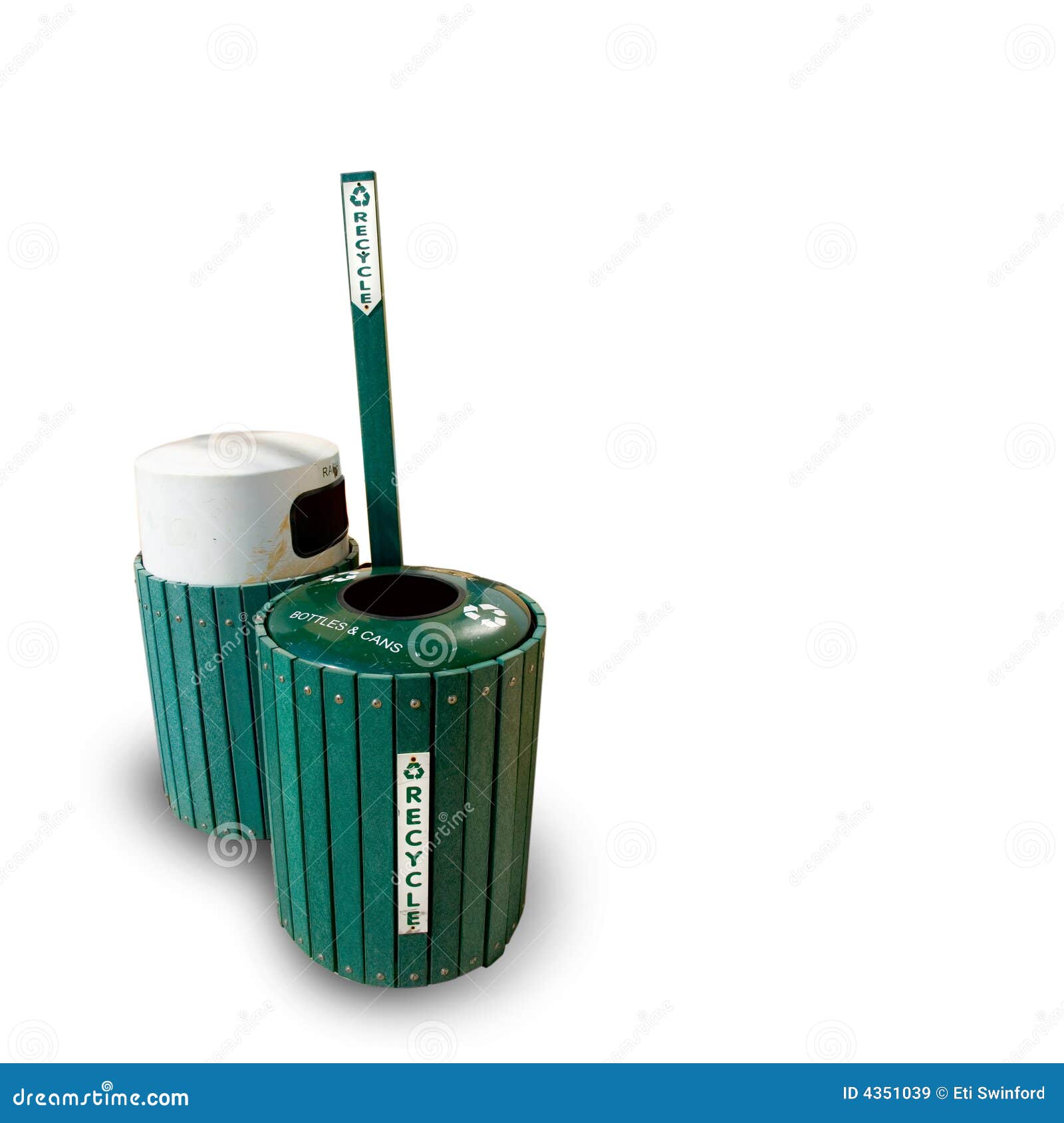 Recycle waste containers stock image. Image of recycled - 4351039