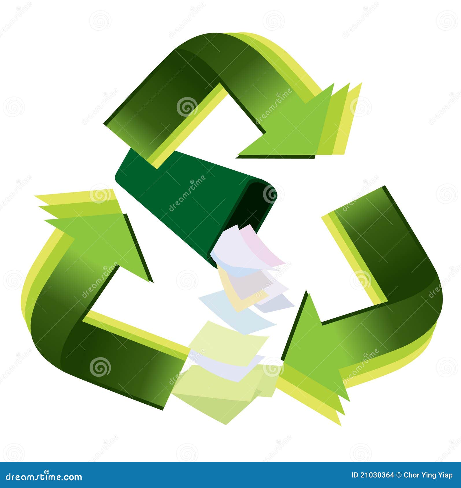 Recycle waste paper stock vector. Illustration of earth - 21030364