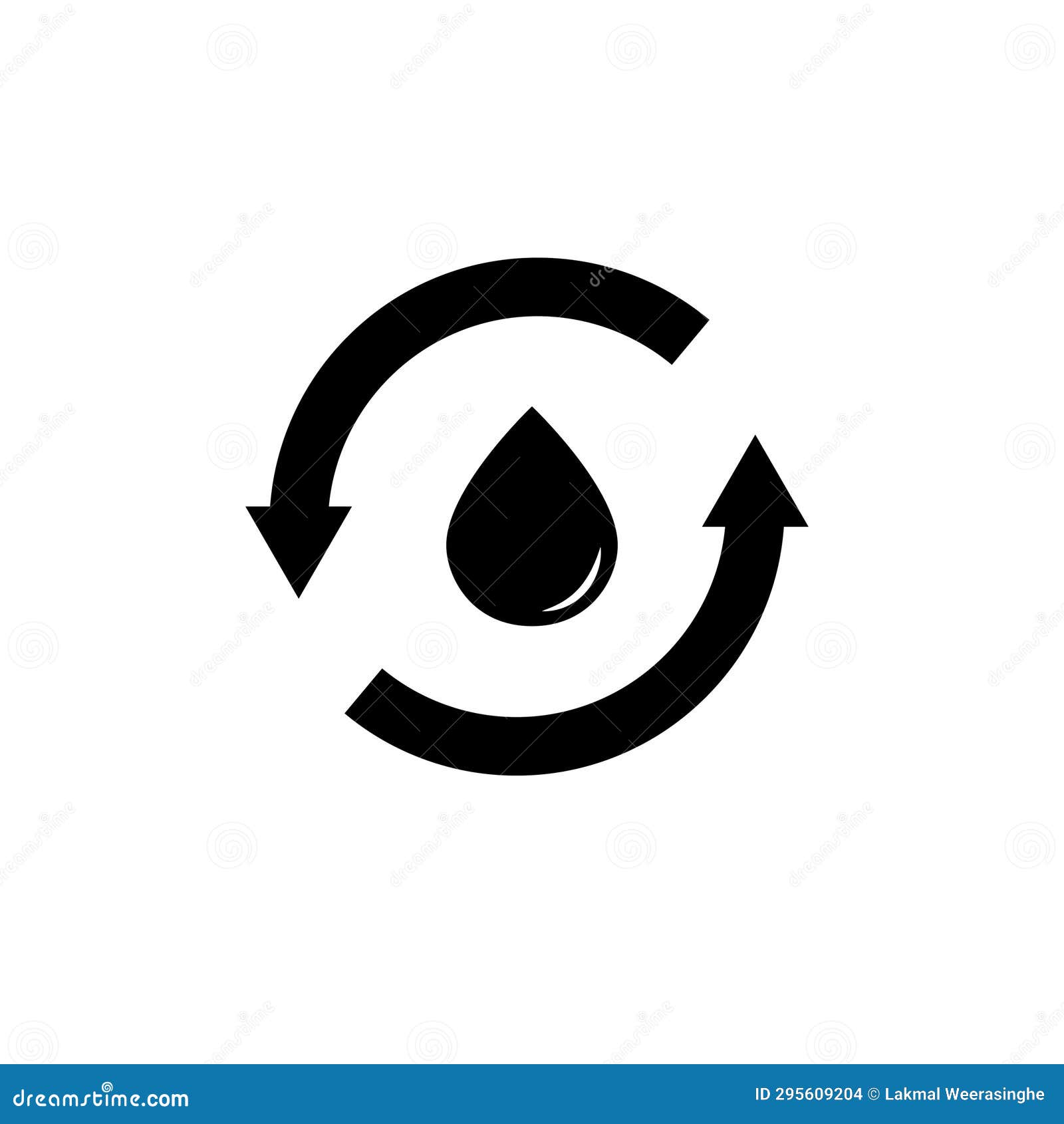 Recycle water icon stock vector. Illustration of symbol - 295609204