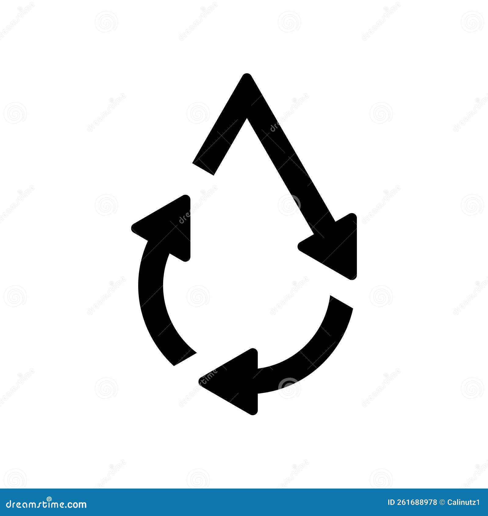 Recycle Water Isolated Vector Icon Badge Logo Stock Vector ...