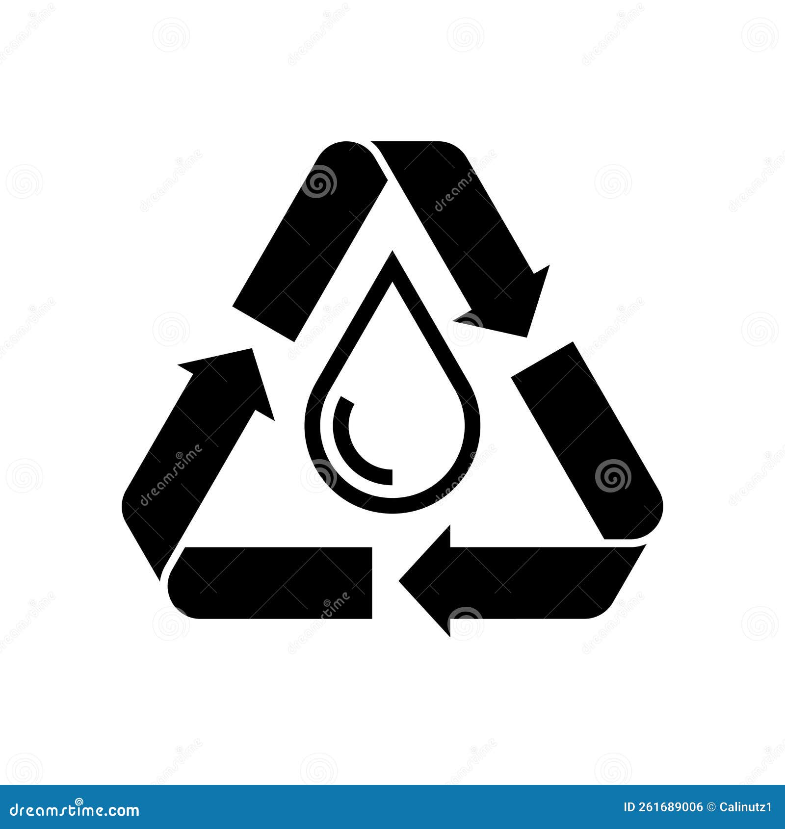 Recycle Water Isolated Vector Icon Badge Logo Stock Vector ...