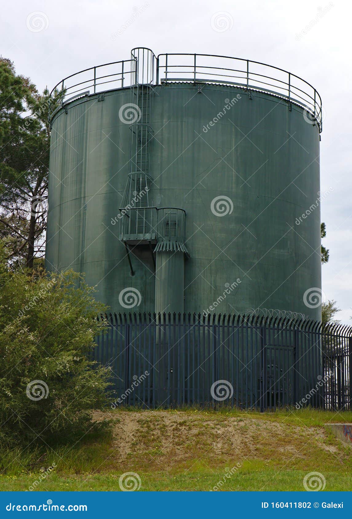 Recycle Water Plant Surrounded by Black Fence Stock Photo - Image of ...