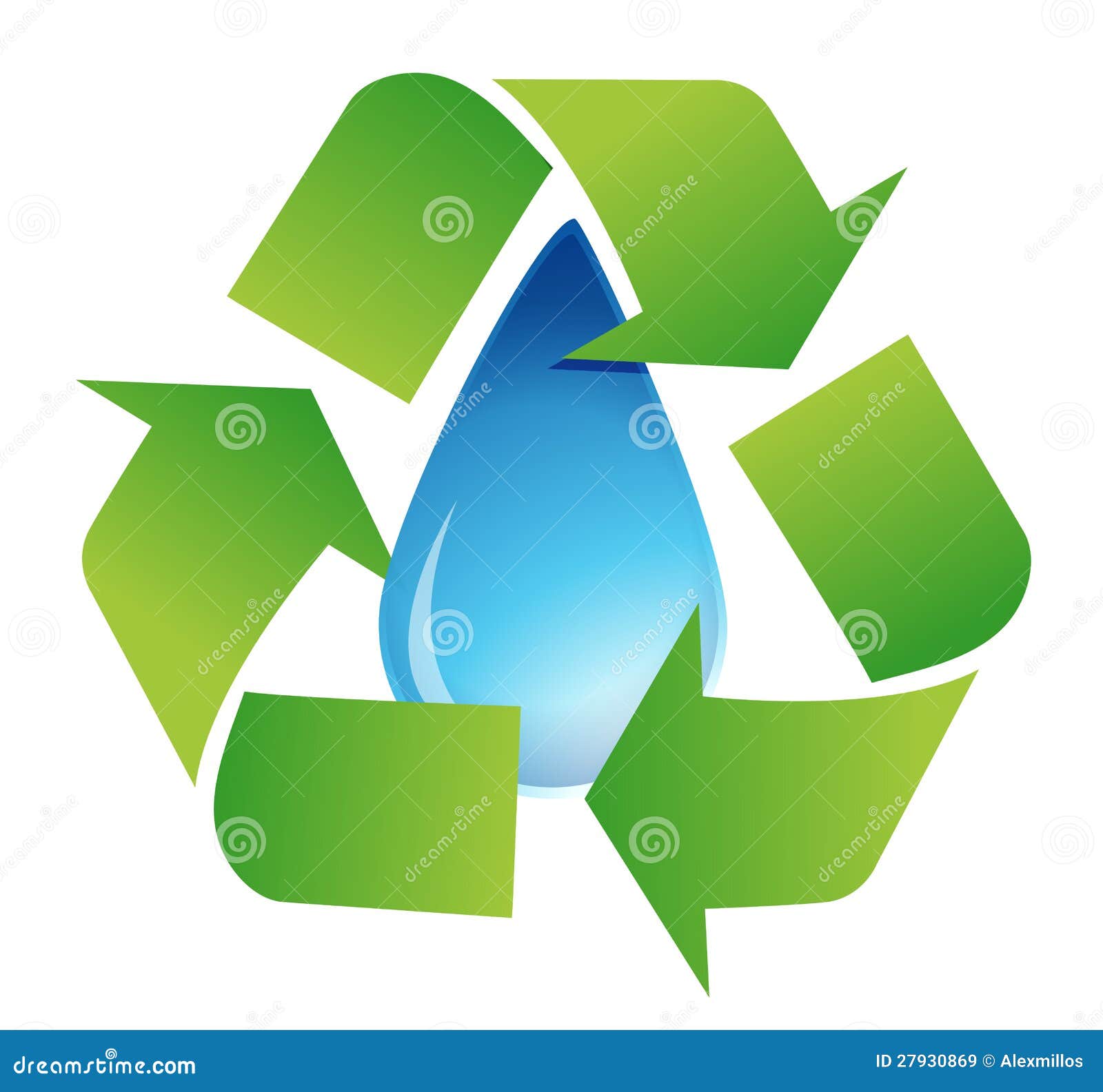 Recycle water symbol stock illustration. Illustration of cartoon - 27930869