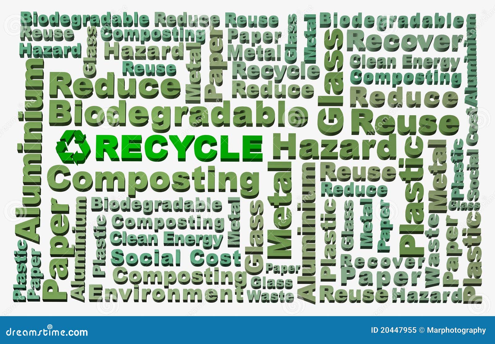 Recycle Word Cloud Conceptual Stock Illustration - Illustration of ...