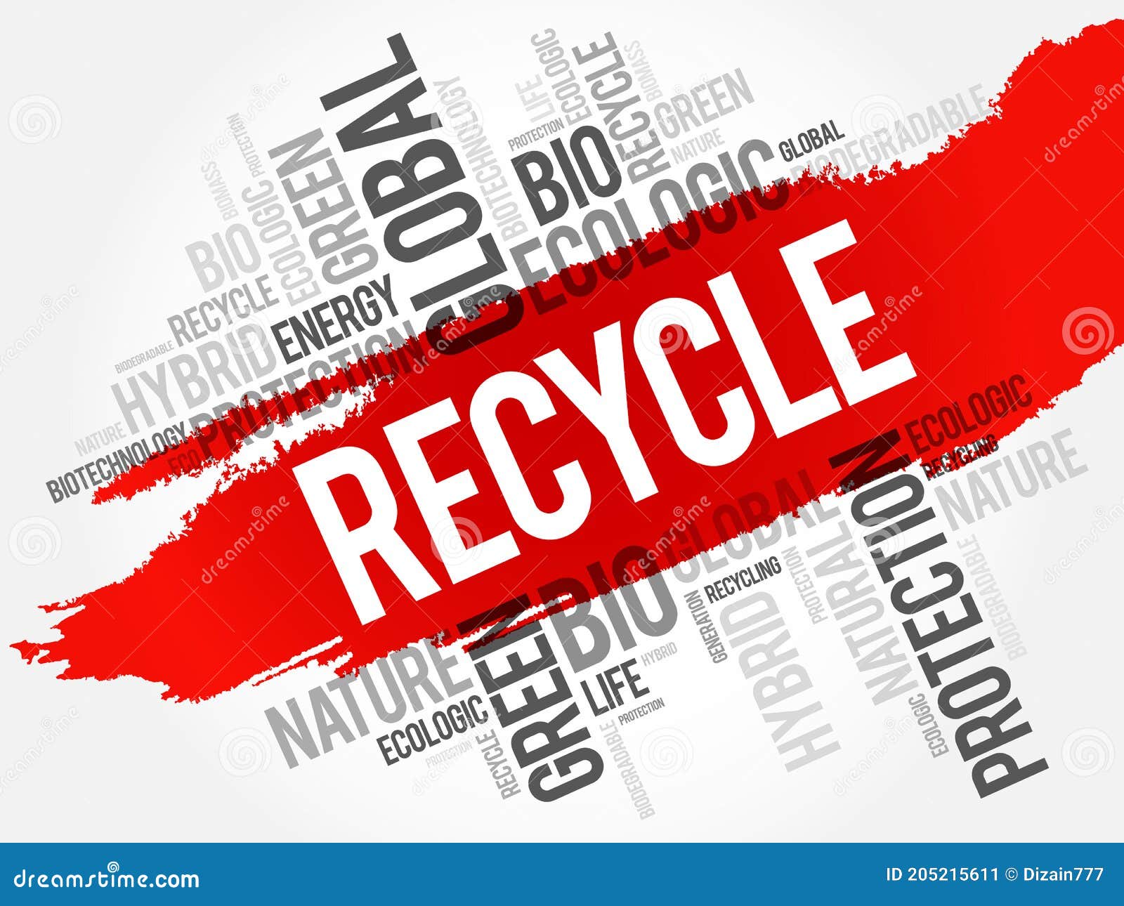 Recycle word cloud stock illustration. Illustration of global - 205215611