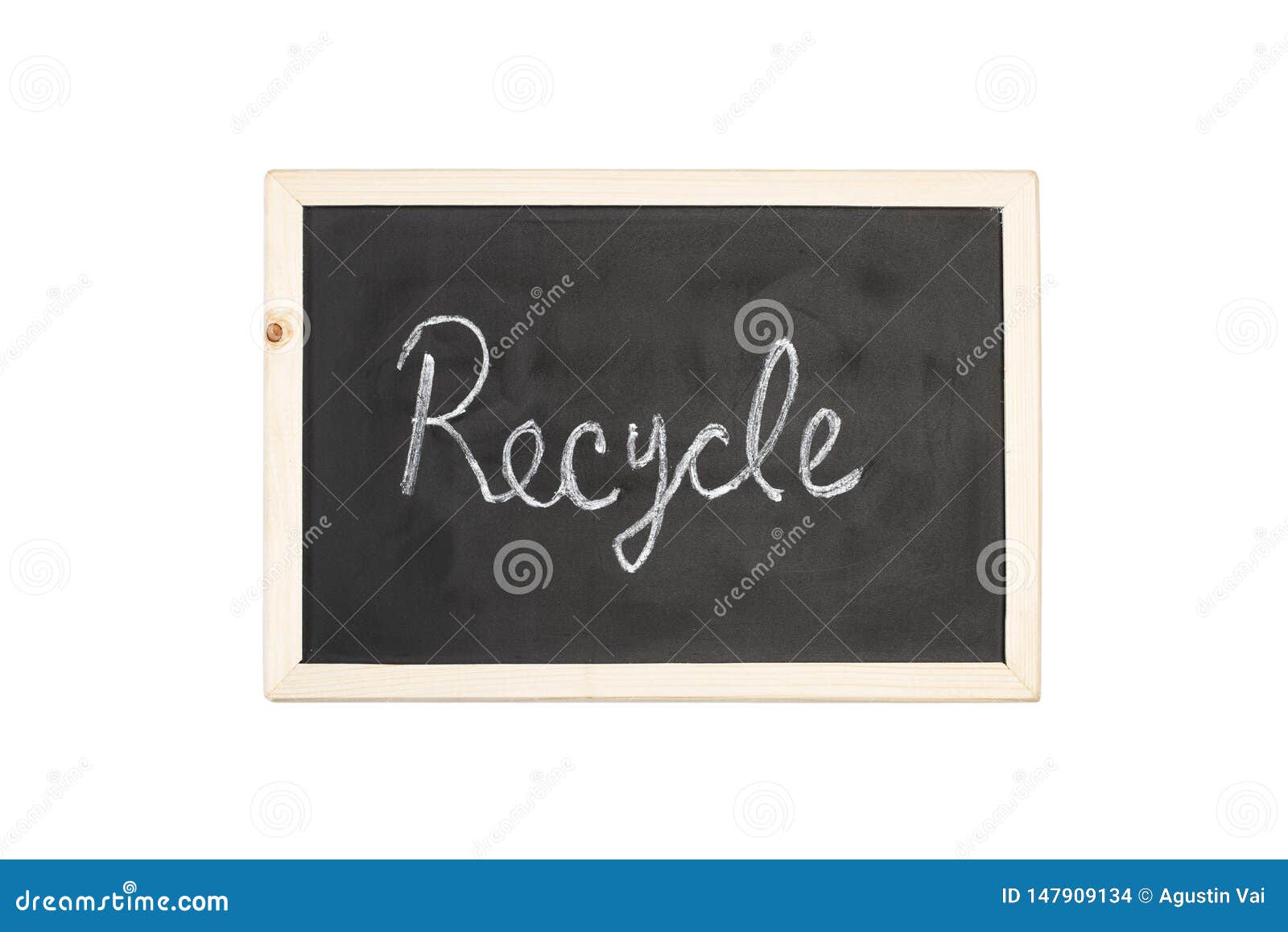 Recycle Word Write in Chalk on a Blackboard Stock Photo - Image of ...