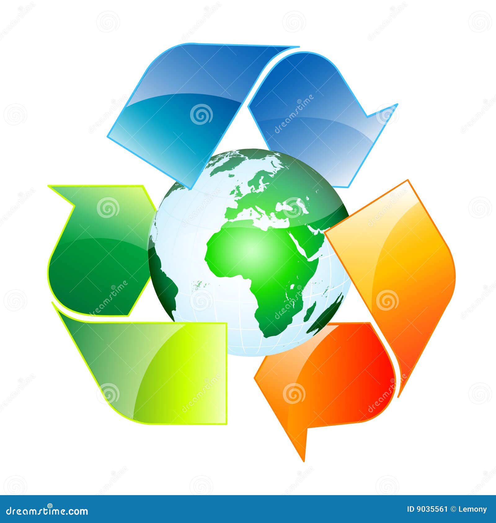 Recycle world stock vector. Illustration of cycle, europe - 9035561