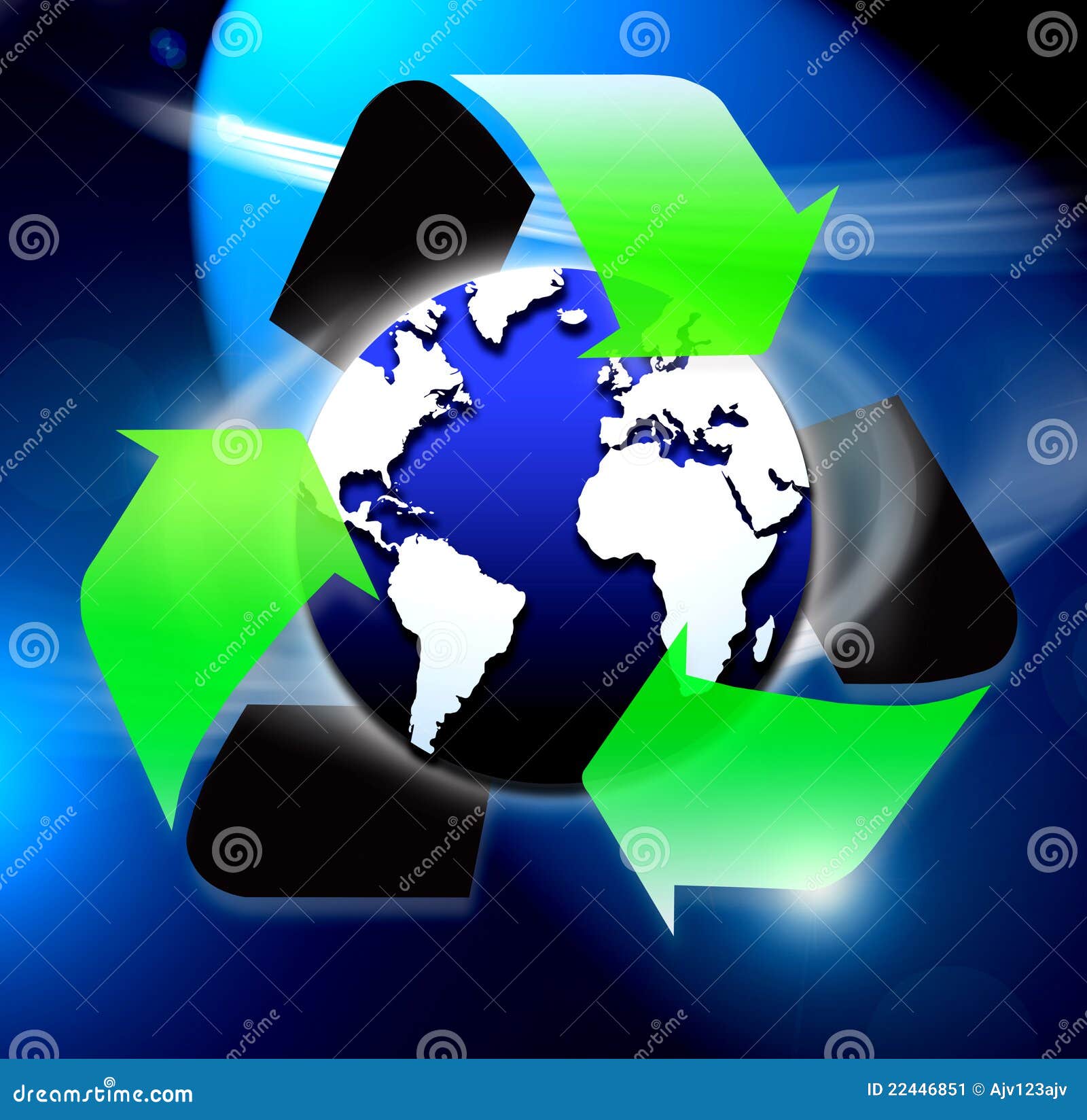 Recycle world symbol stock illustration. Illustration of business ...