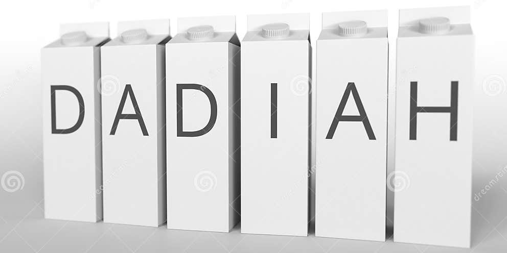 Recycled Boxes with DADIAH Text. 3D Rendering Stock Illustration ...