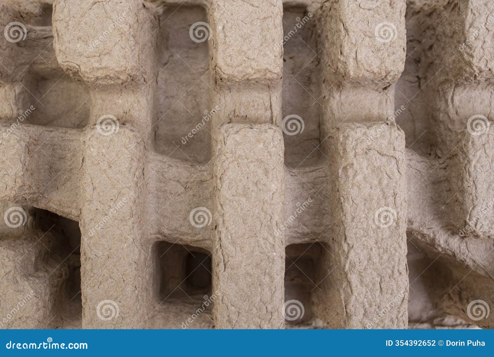 Recycled Cardboard Form for Packaging Protection , Abstract Structured ...