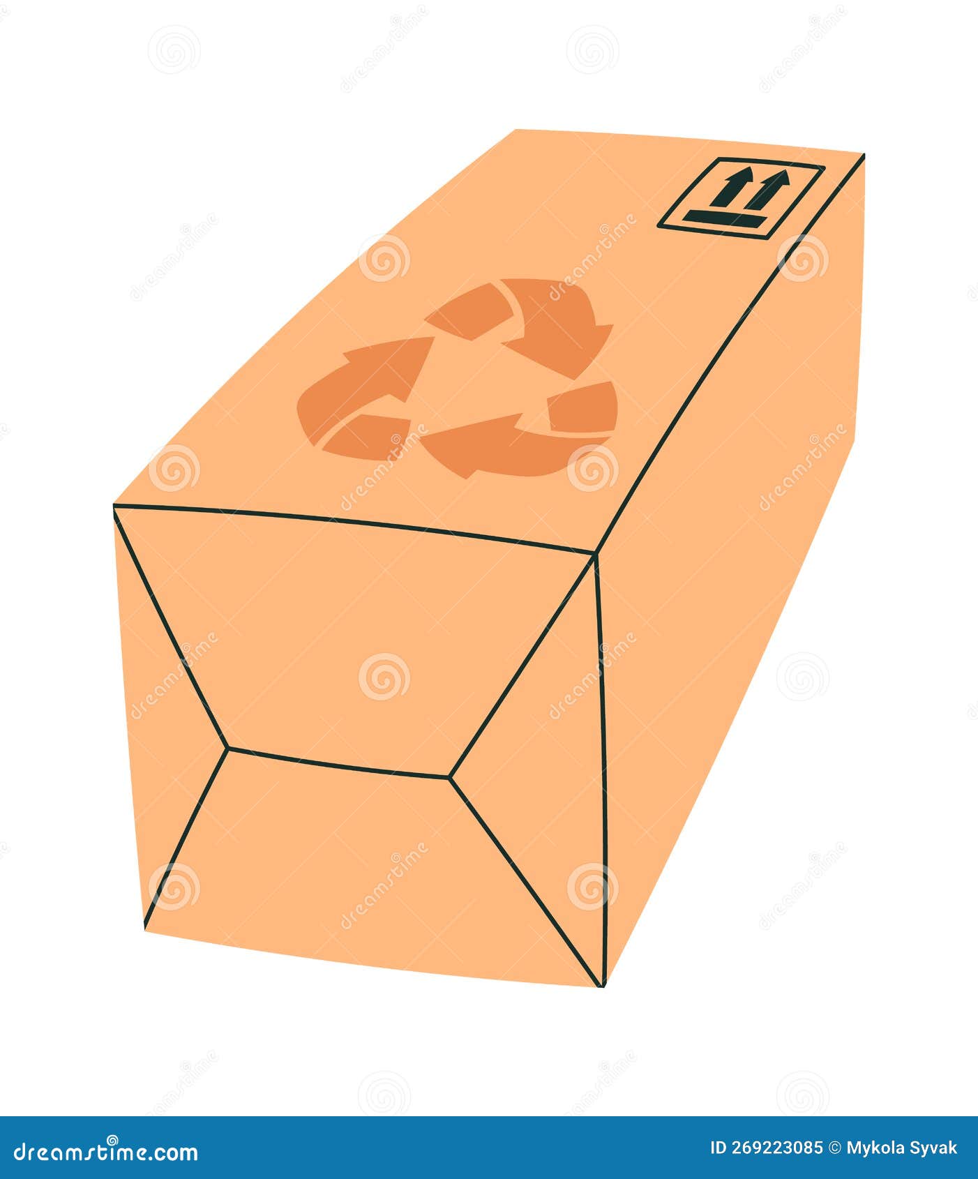 Cartoon Recycled Paper Bag Vector Illustration | CartoonDealer.com ...