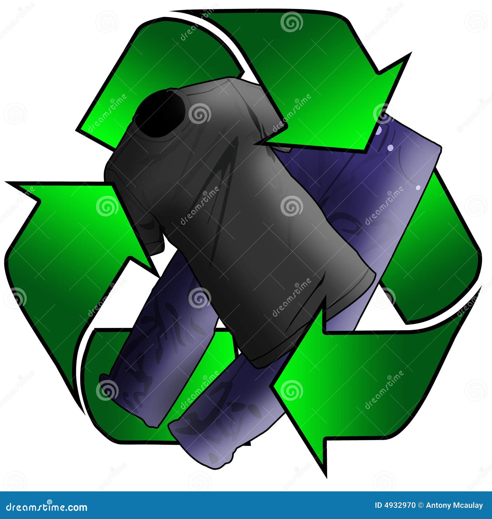 Recycled clothes stock illustration. Illustration of renew - 4932970