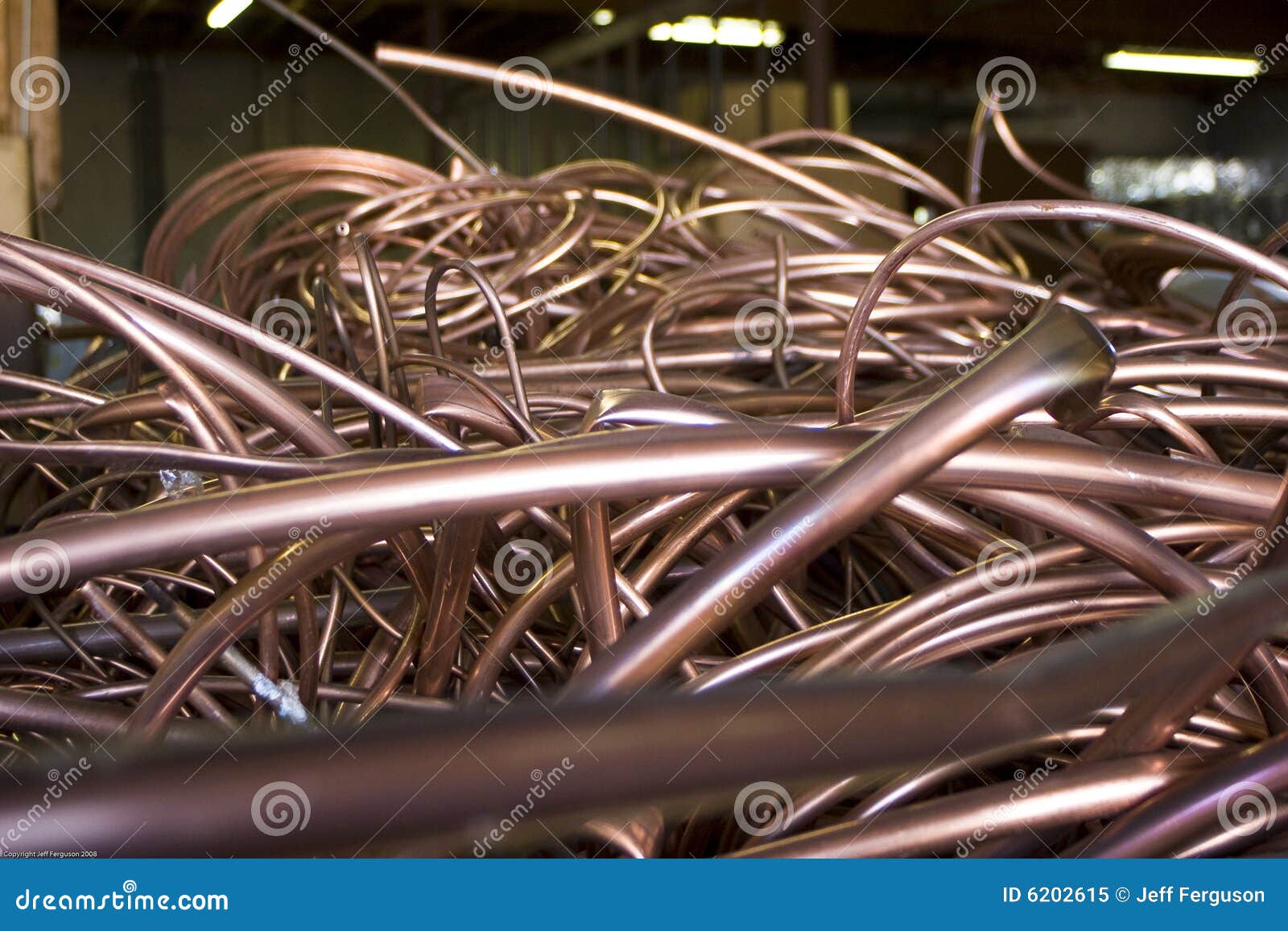 Recycled Copper Tubing stock image. Image of garbage, collect - 6202615
