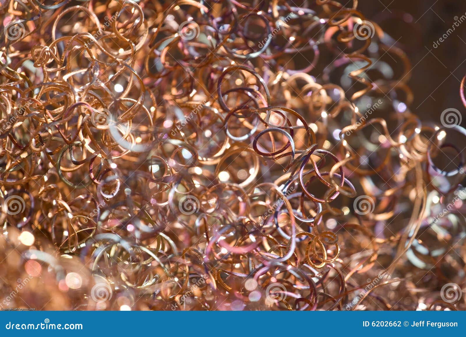Horizontal Photo of Bin of Recycled Copper Coiled Stock Photo - Image ...