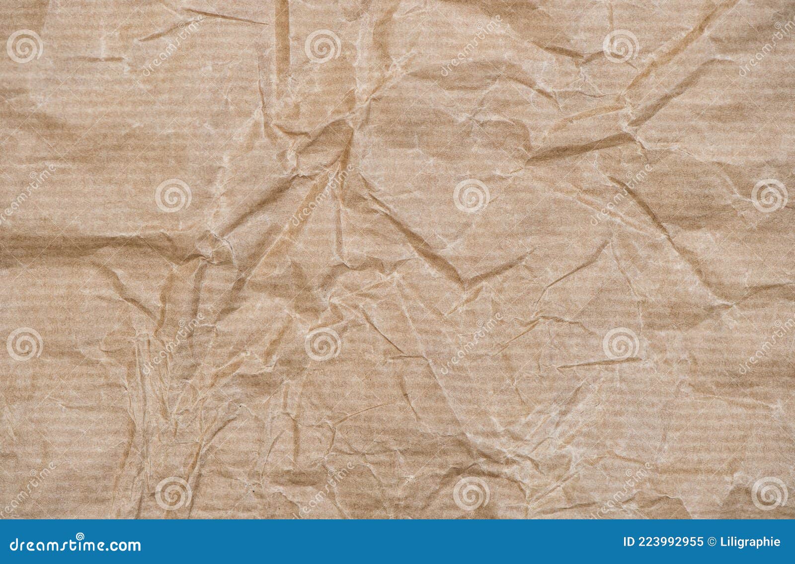 Recycled Crumpled Light Brown Paper Texture Or Paper Background For ...
