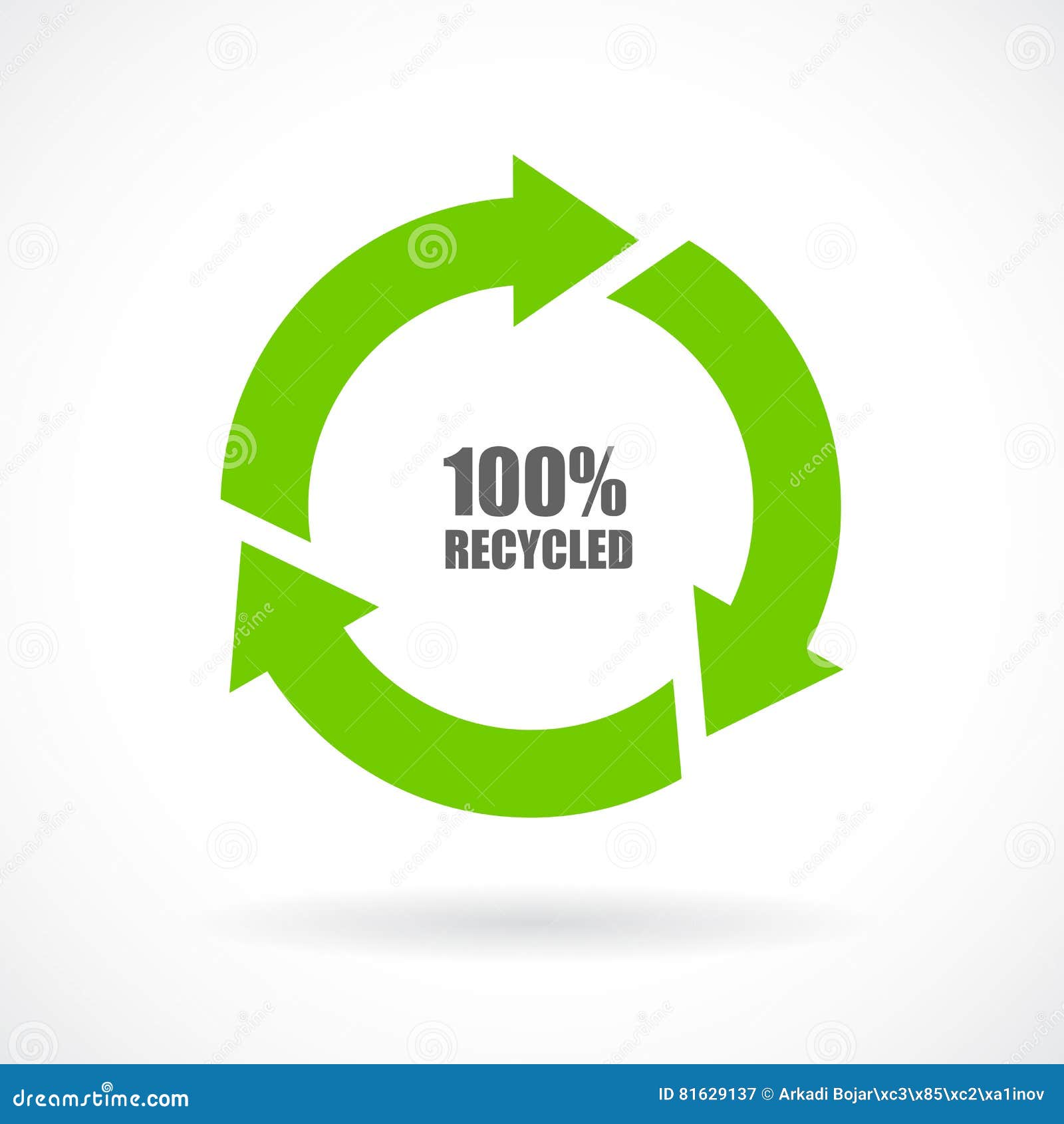 Recycled cycle sign stock vector. Illustration of conservation - 81629137