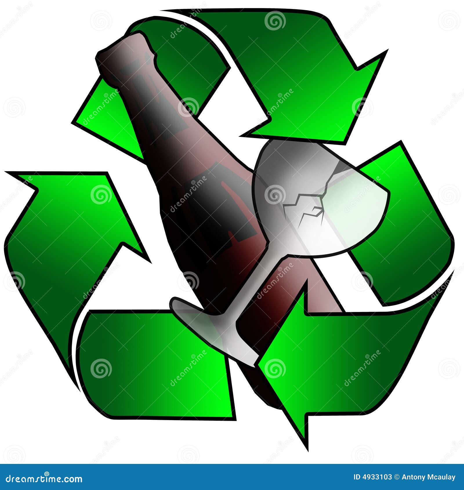 Recycled glass stock illustration. Illustration of rubbish - 4933103