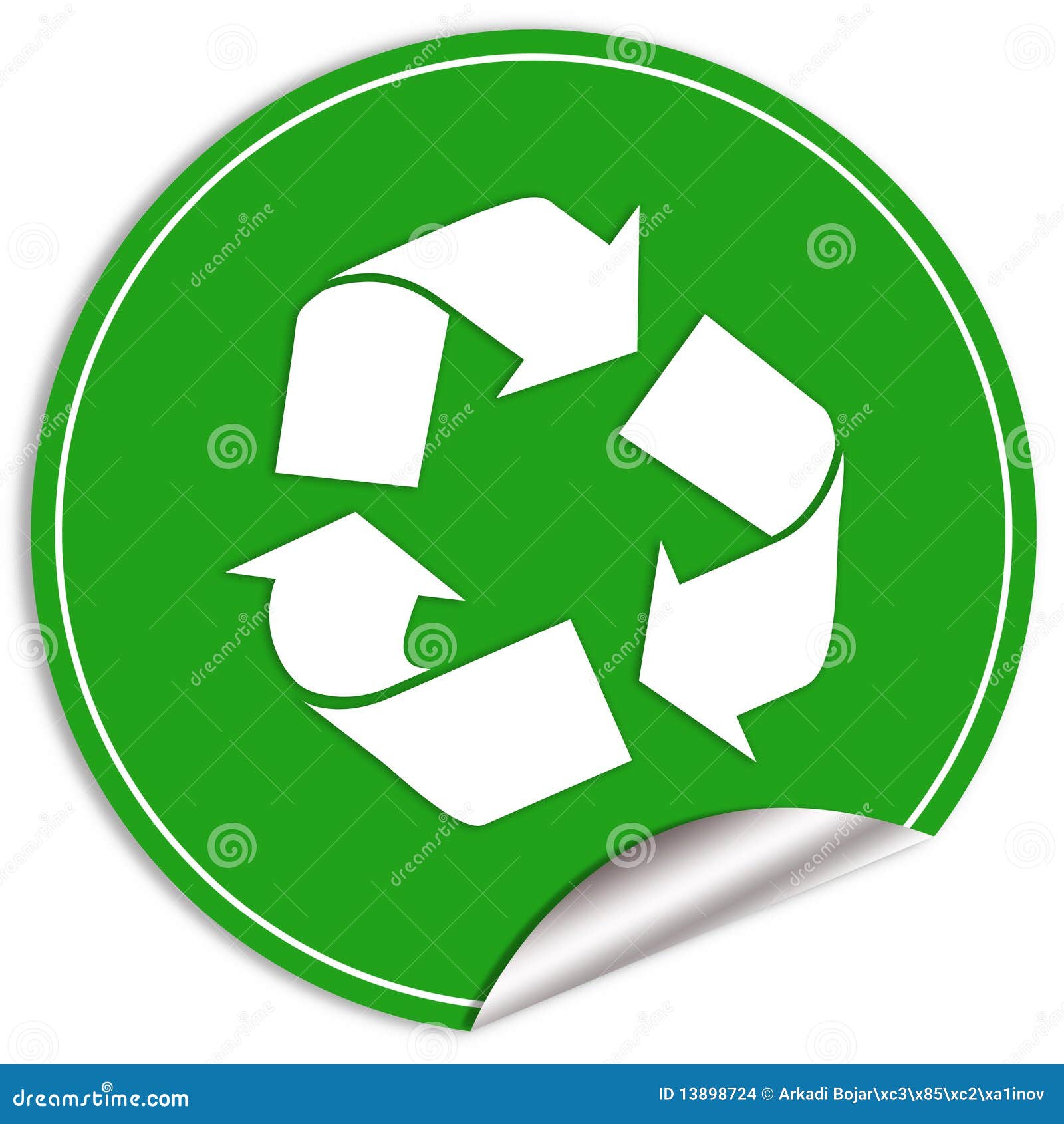 Recycled icon stock illustration. Illustration of imprint - 13898724