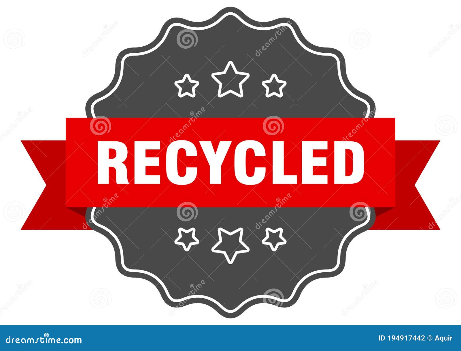 Recycled label stock vector. Illustration of vintage - 194917442