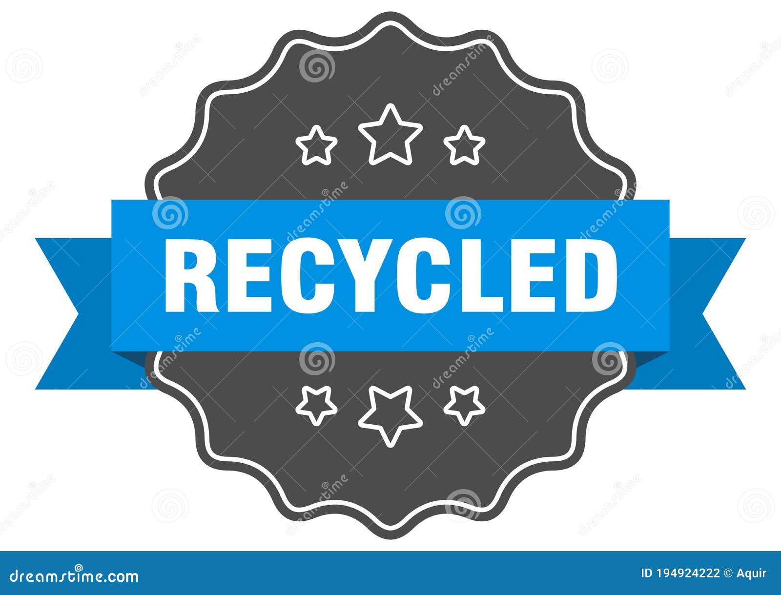 Recycled label stock vector. Illustration of isolated - 194924222
