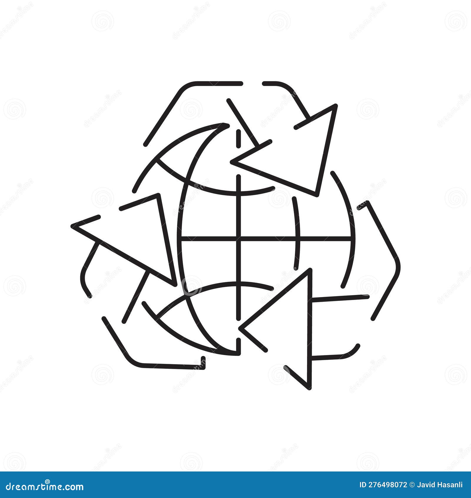 Recycled Materials Line Icon Label. Eco Friendly Packaging Vector ...