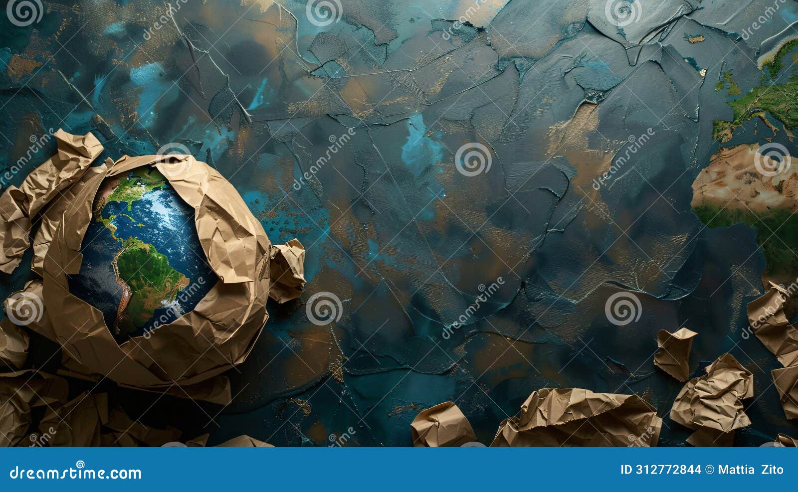 Recycled Materials for World Earth Day Background Stock Photo - Image ...