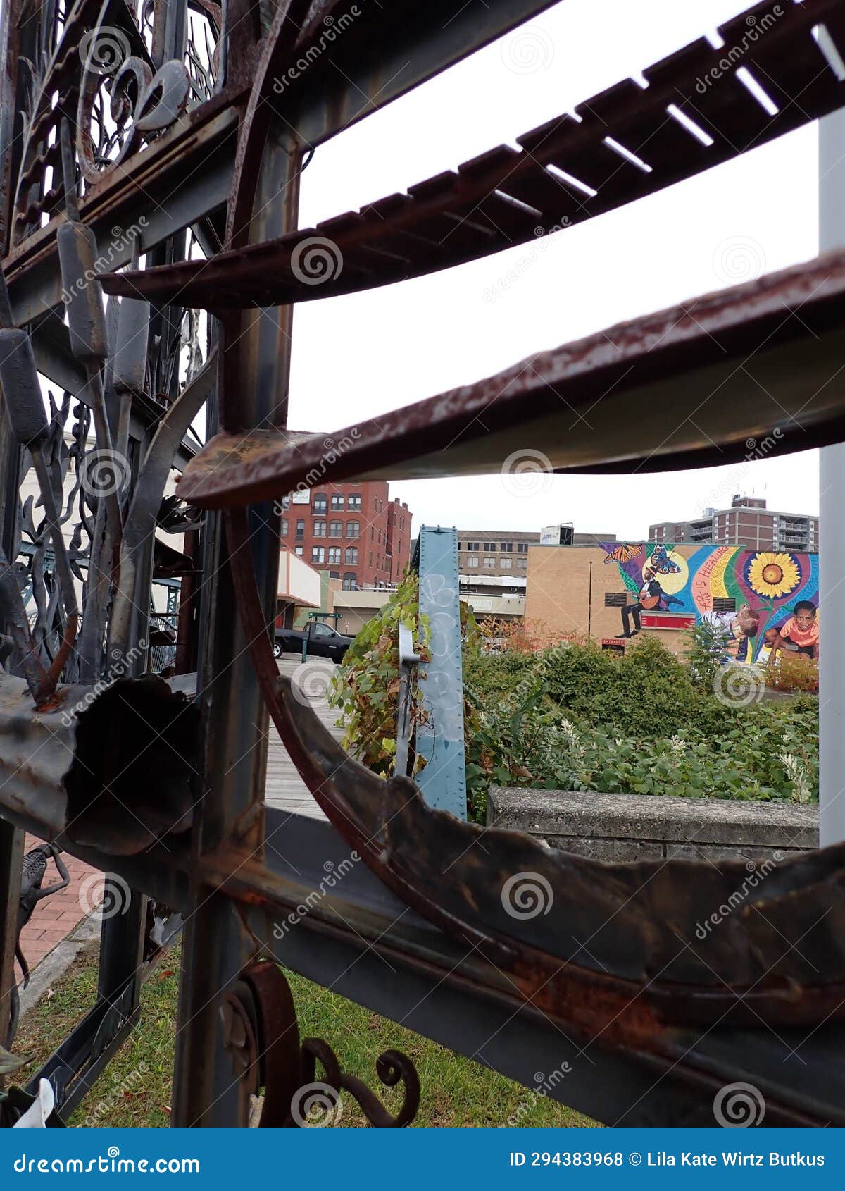 Recycled Metal Art Sculpture (windows) Stock Photo - Image of project ...