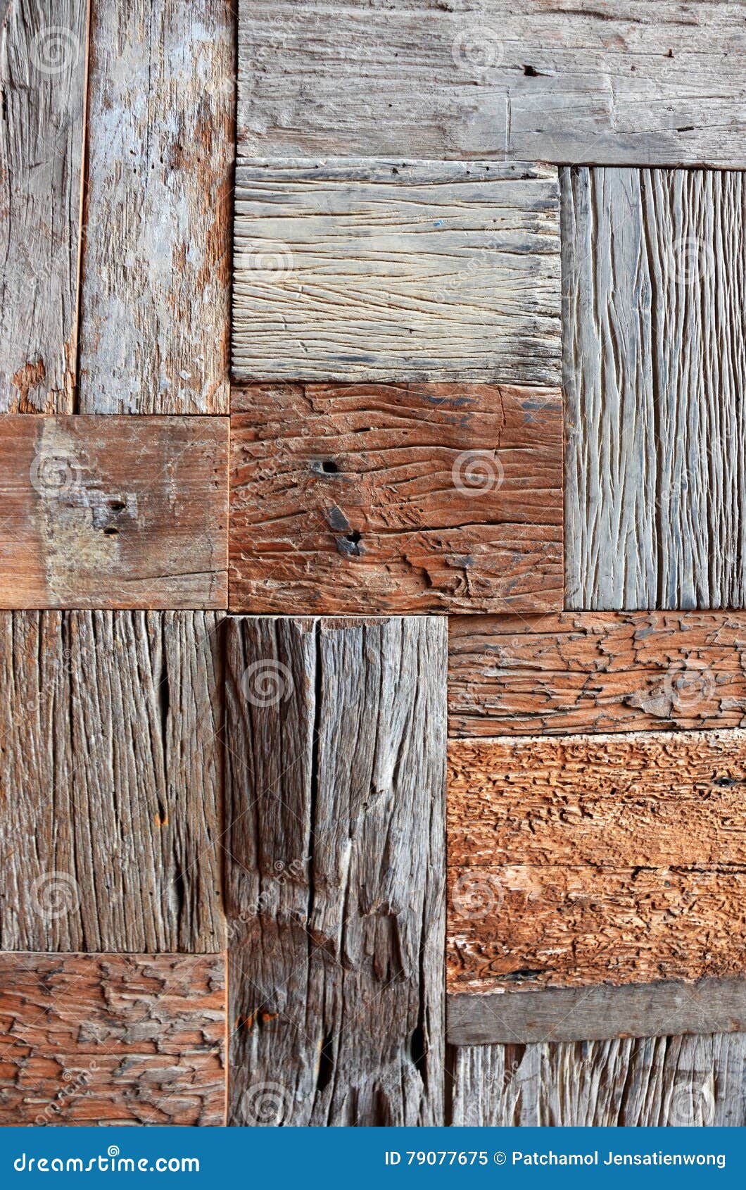 Recycled Old Brown Square Wood Texture Stock Image - Image of plank ...