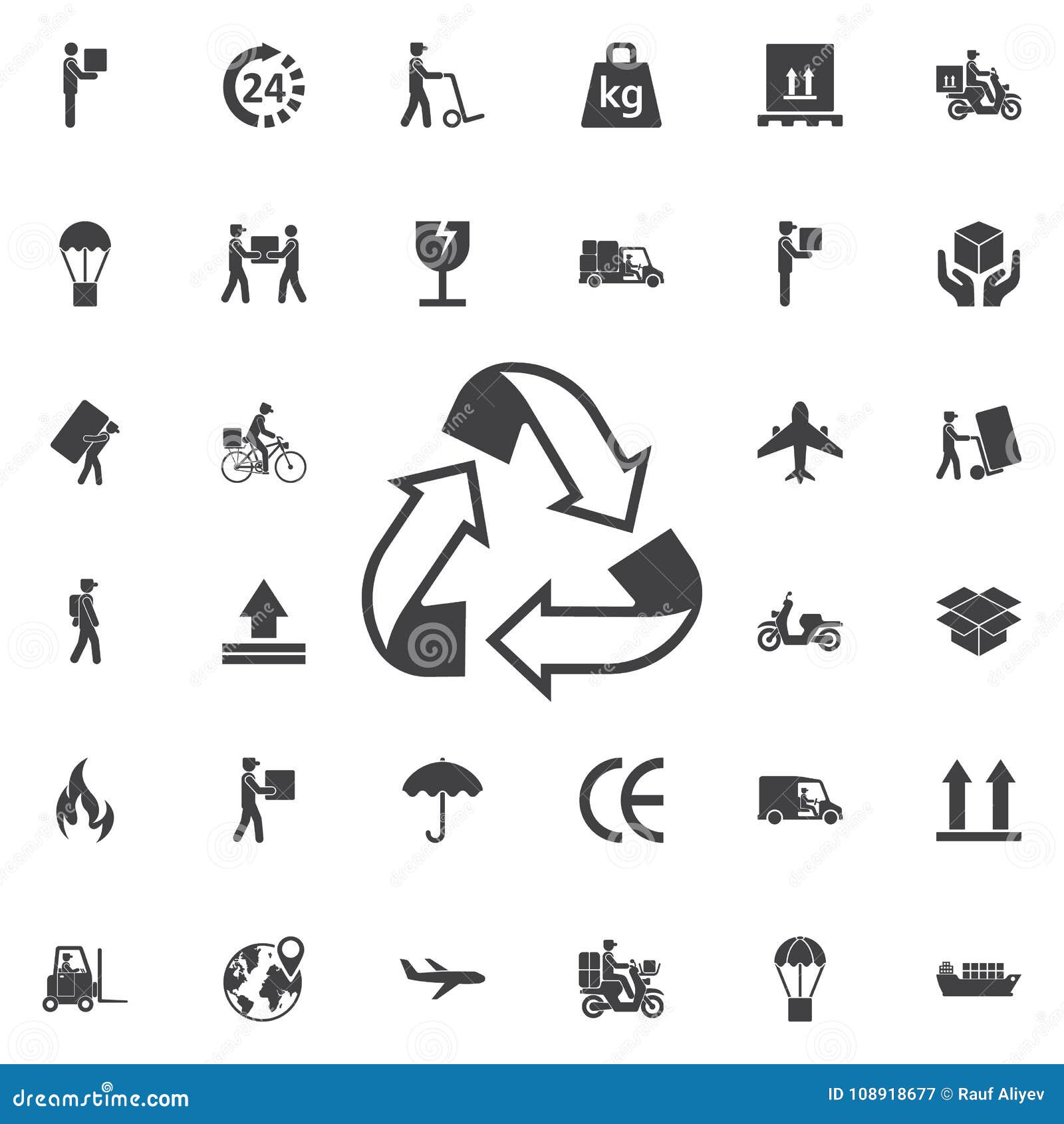 Recycled Package Packaging Icon Stock Illustration - Illustration of ...