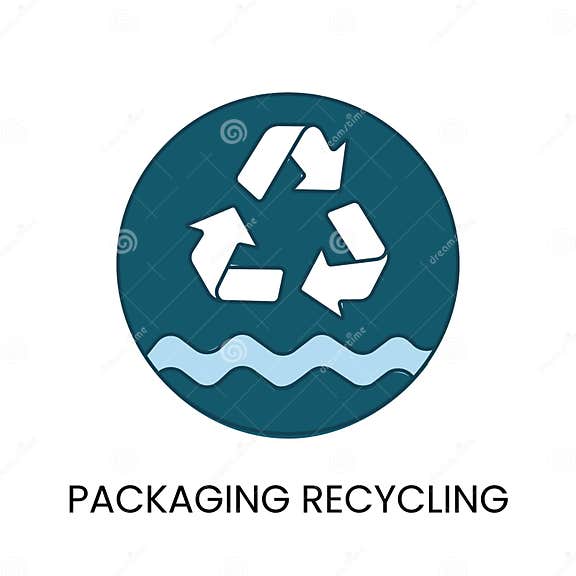 Recycled Packaging, Recycling Vector Line Icon with Editable Stroke for ...