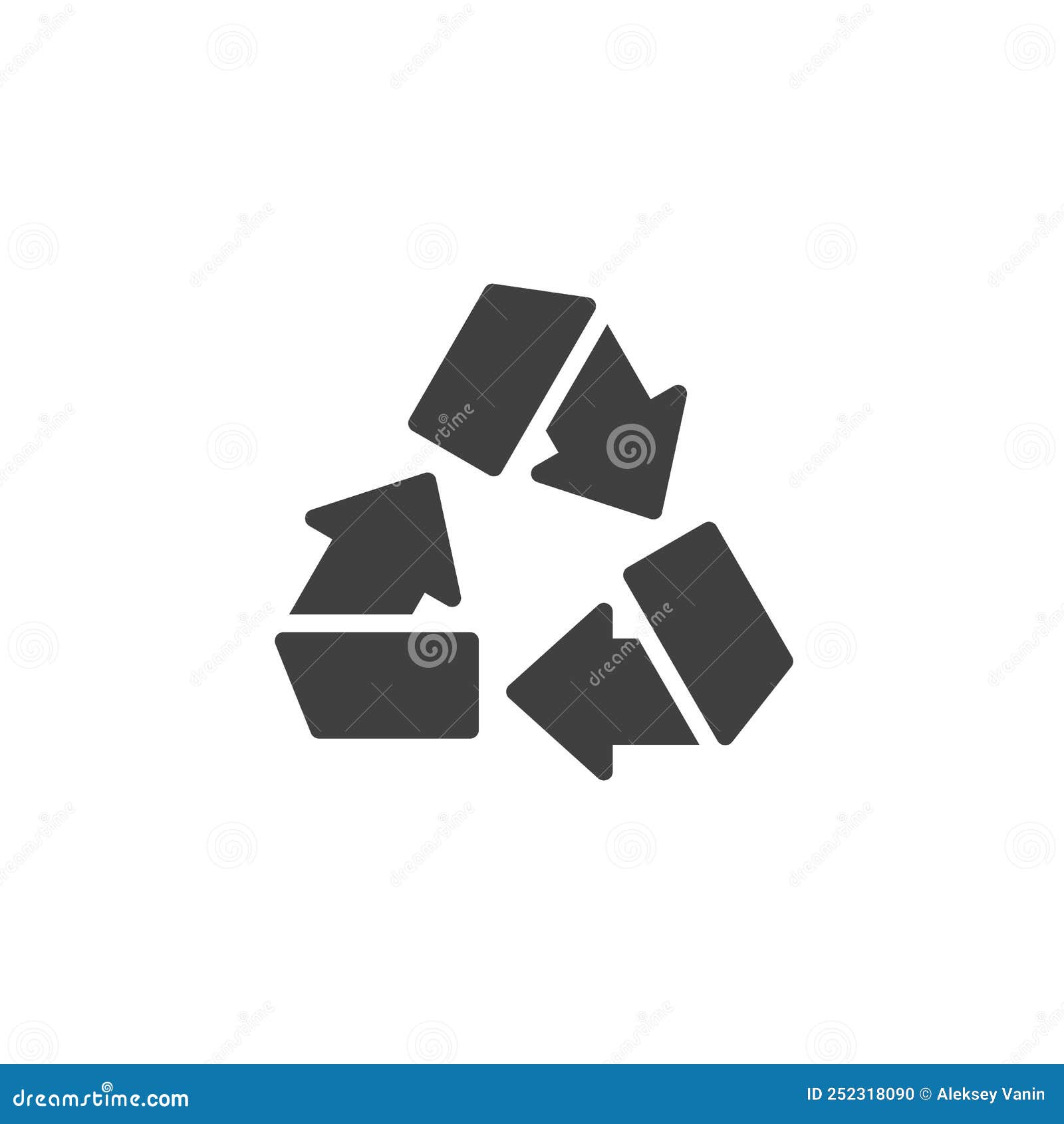 Recycled Packaging Sign Vector Icon Stock Vector - Illustration of ...