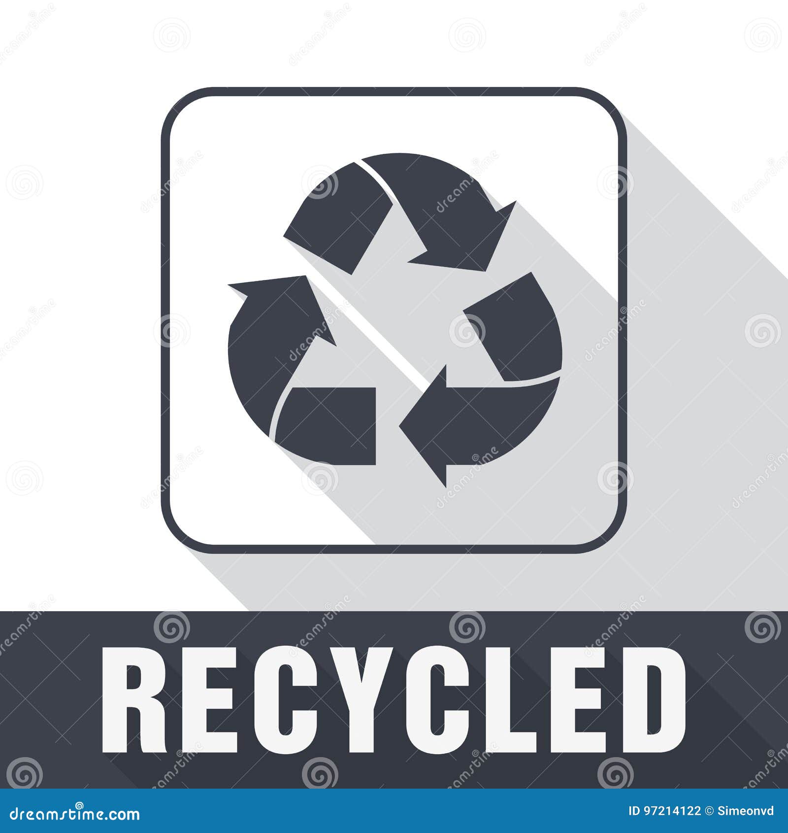 Recycled and Packaging Symbol. Sign for Cargo Stock Vector ...