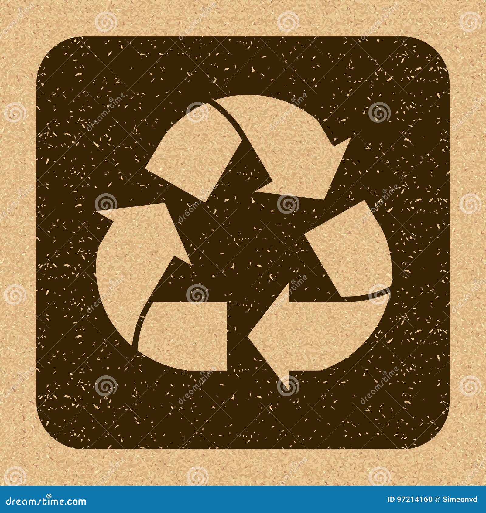 Recycled and Packaging Symbol. Sign for Cargo Stock Vector ...