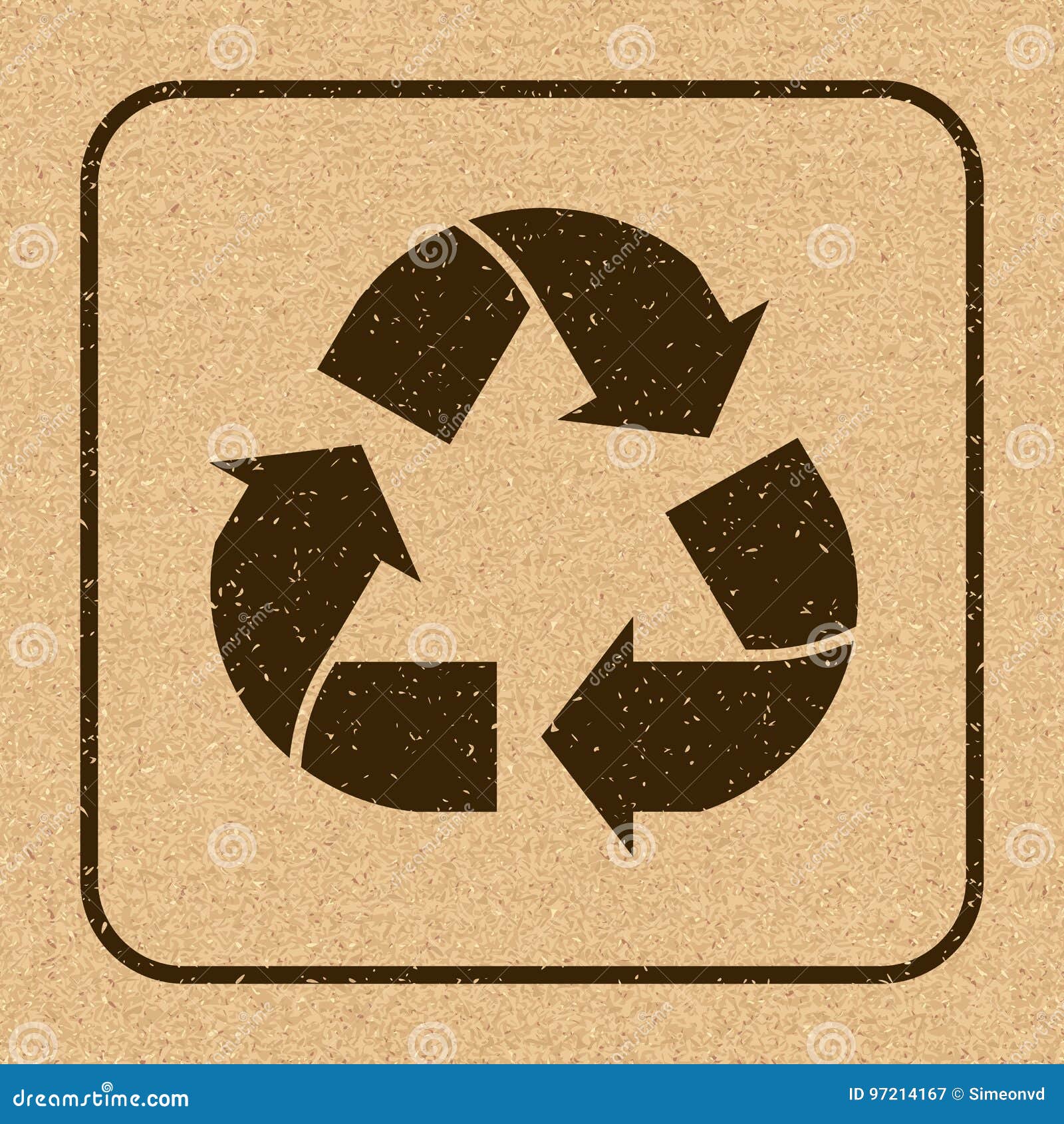 Recycled And Packaging Symbol. Sign For Cargo Vector Illustration ...