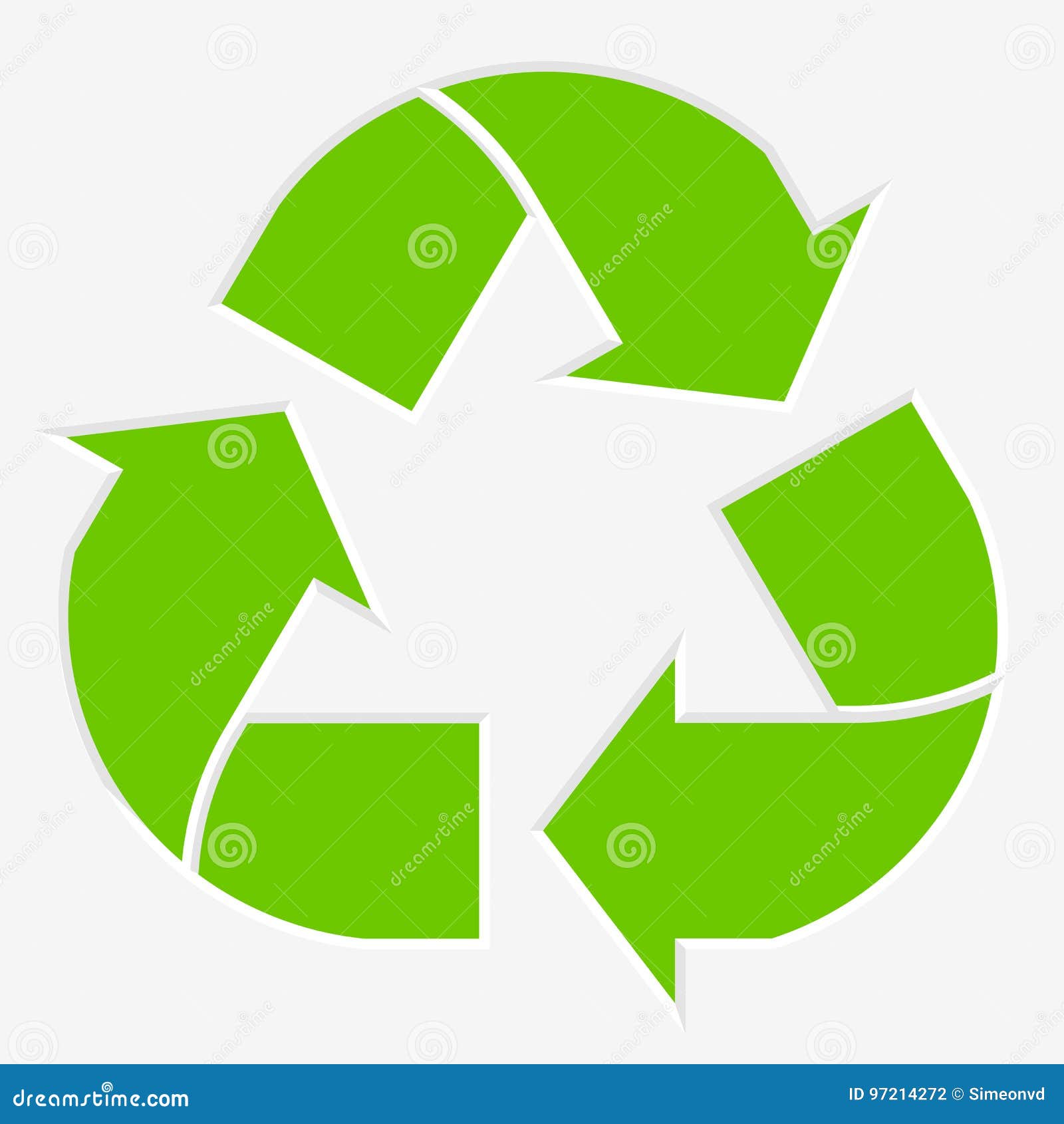 Recycled And Packaging Symbol. Sign For Cargo Cartoon Vector ...