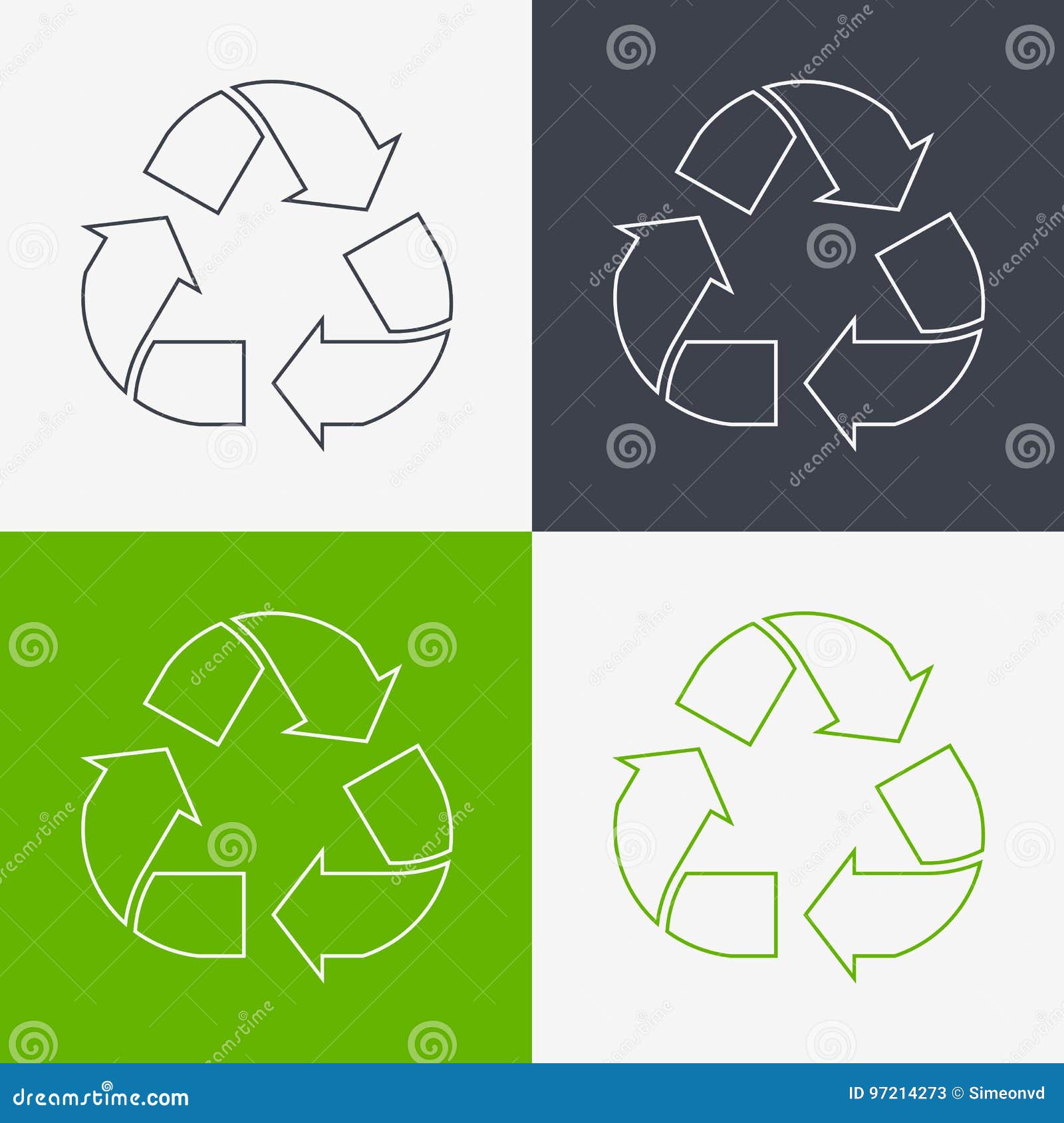 Recycled and Packaging Symbol. Sign for Cargo Stock Vector ...