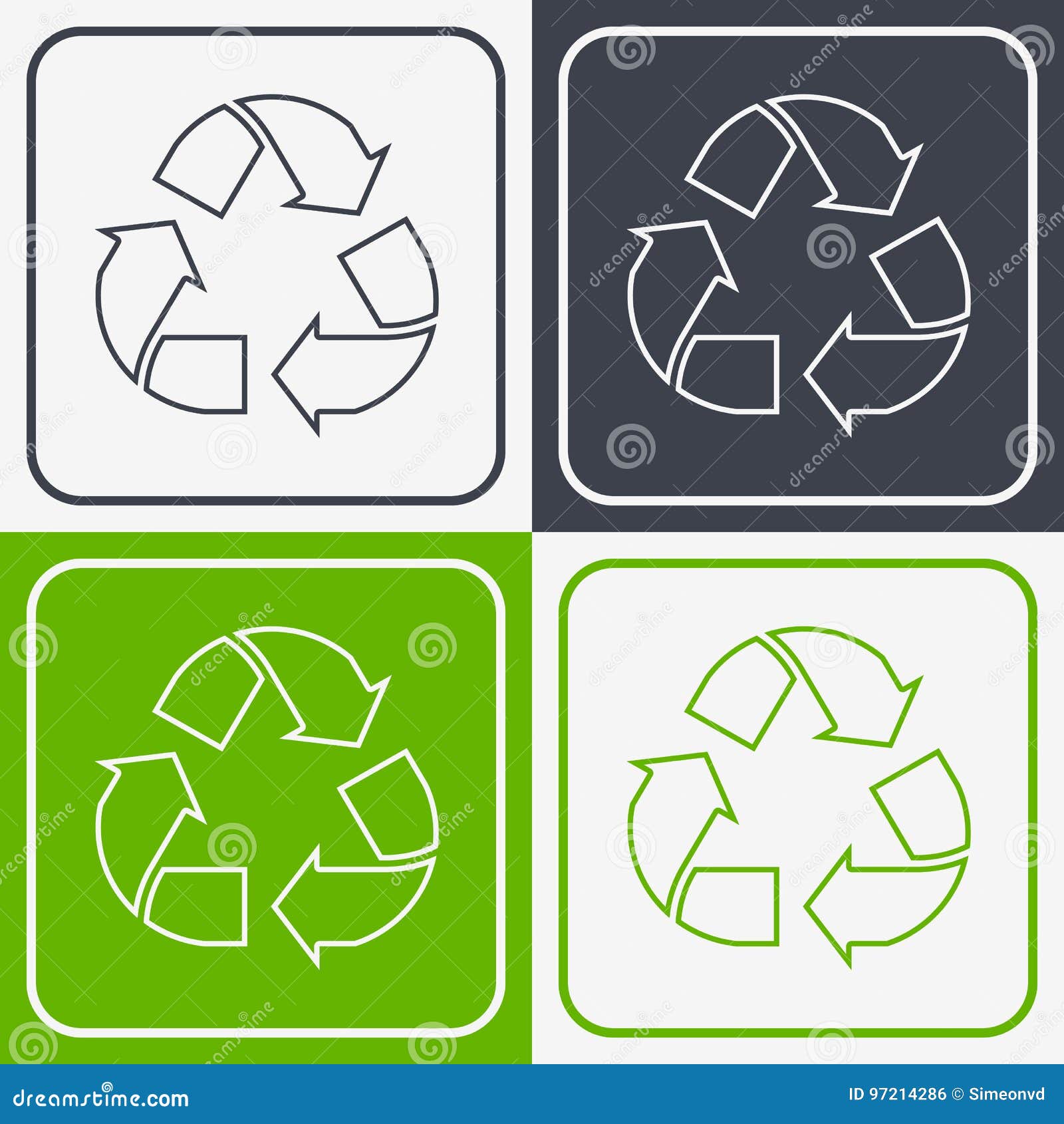 Recycled And Packaging Symbol. Sign For Cargo Vector Illustration ...