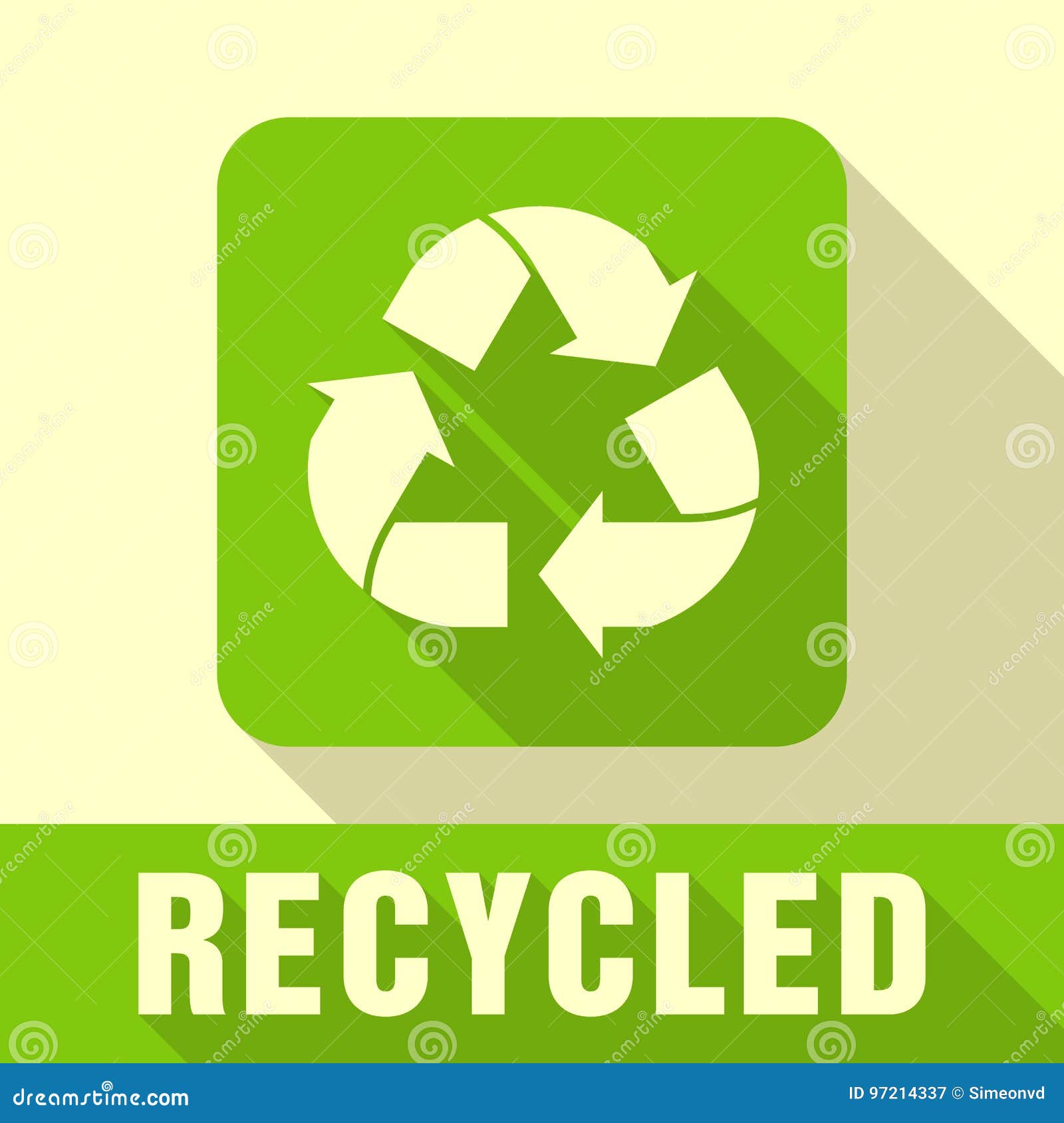Recycled And Packaging Symbol. Sign For Cargo Vector Illustration ...