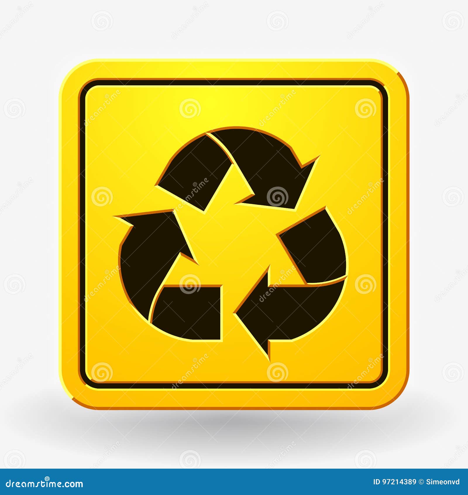 Recycled And Packaging Symbol. Sign For Cargo Cartoon Vector ...